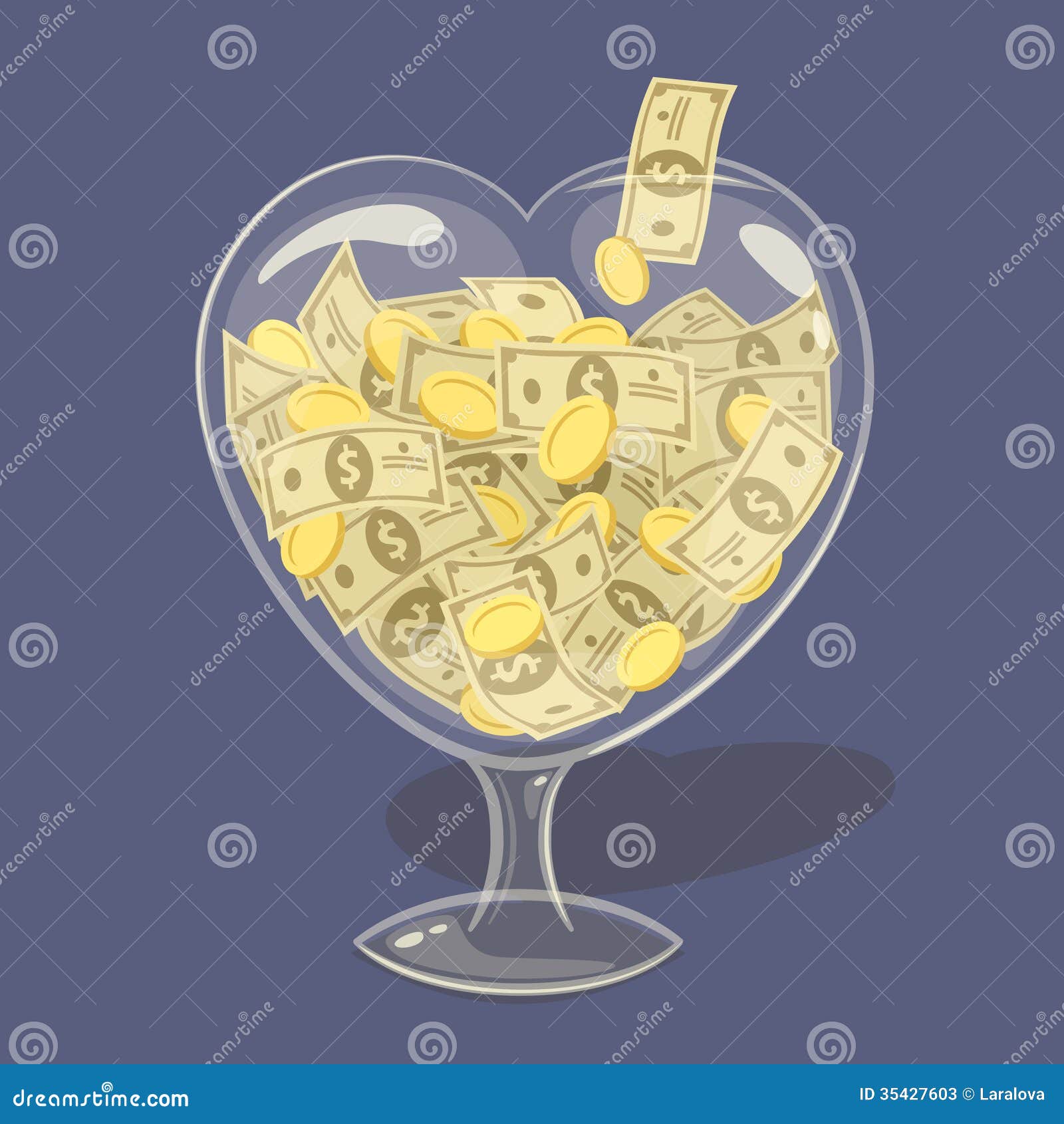 Money Bag With Heart Icon. An Icon Of A Money Bag With A Heart ...