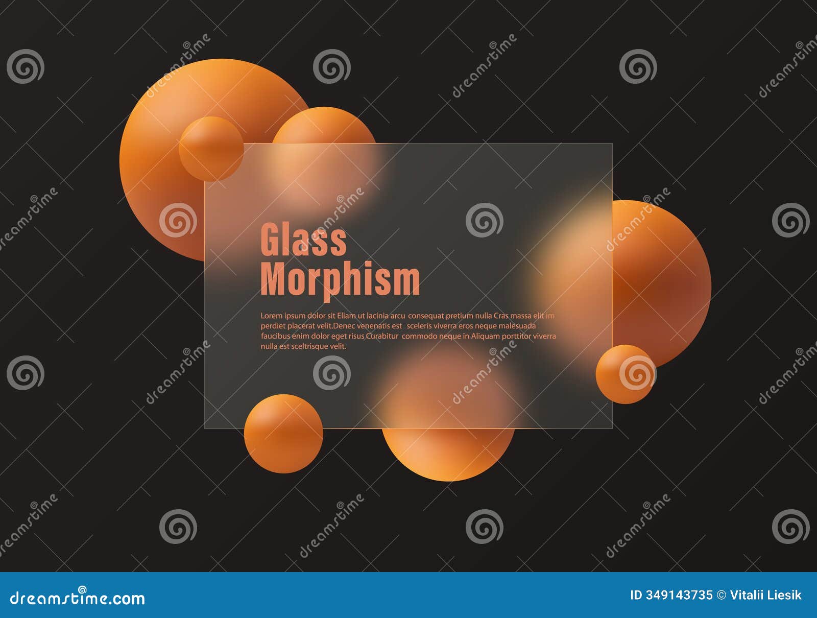 Glass Morphism Design with Frosted Glass Partition and Floating Spheres ...