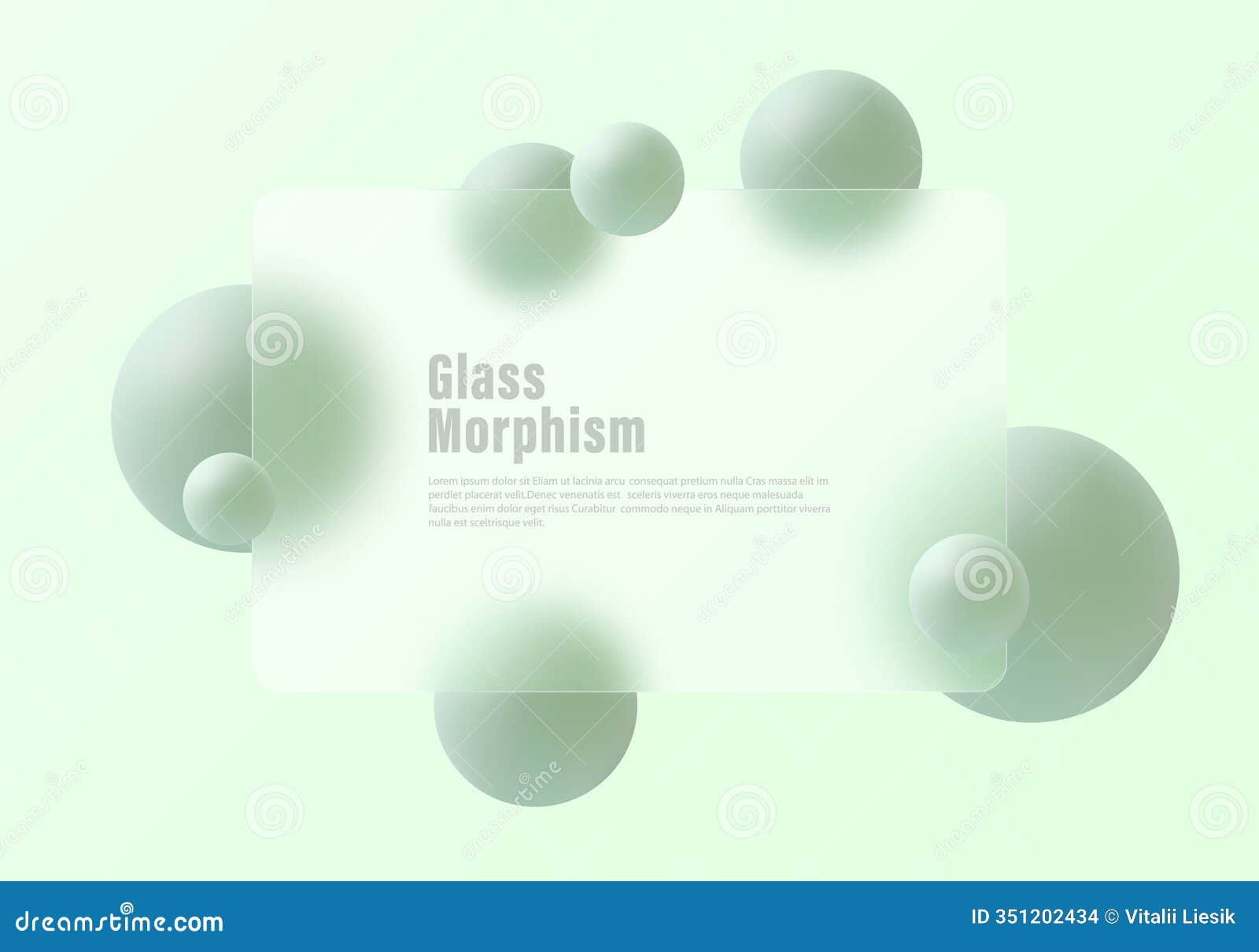 Glass Morphism Illustration, Light Gradient Background With Baffle And ...