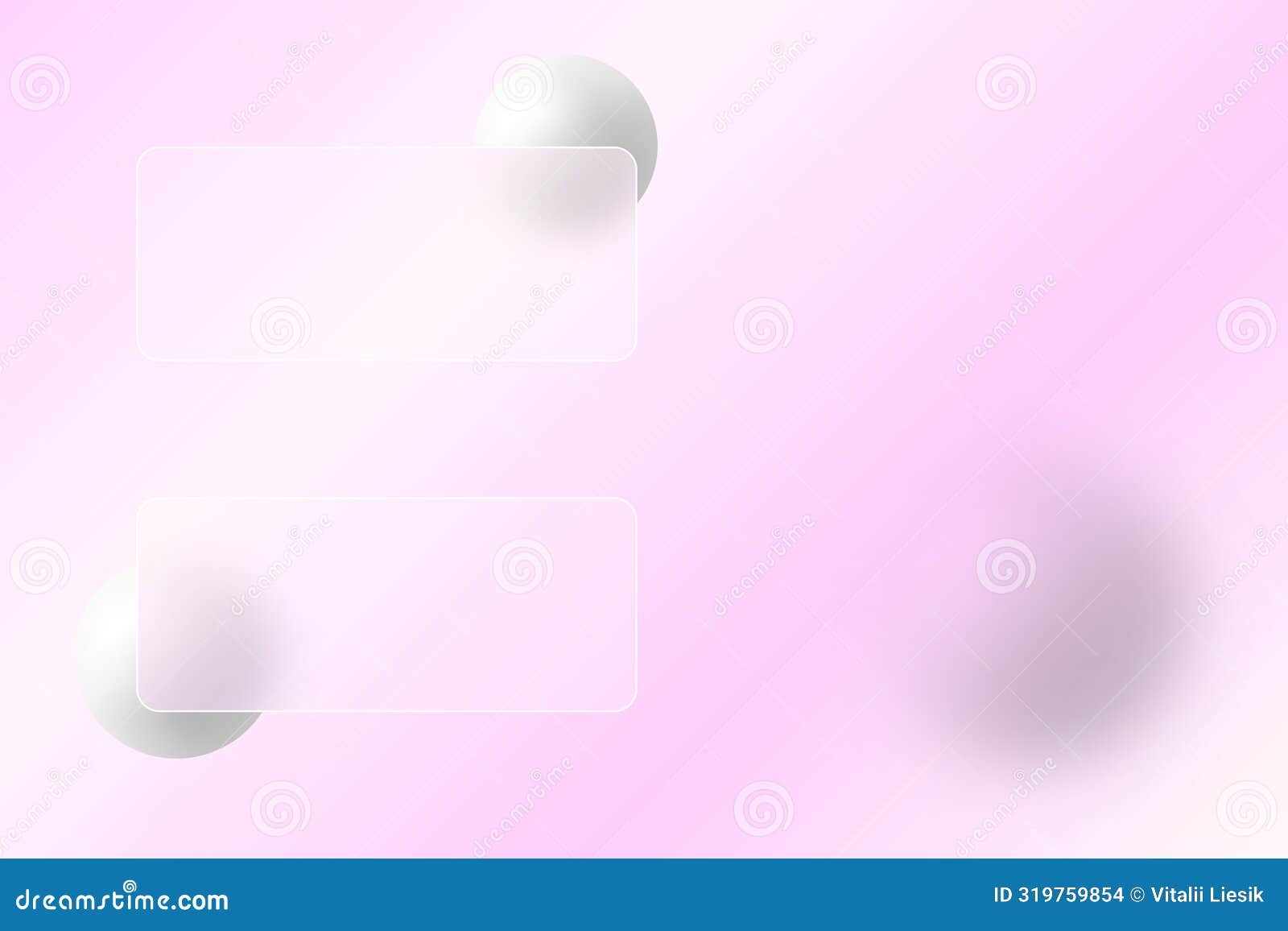 Two Rectangular Transparent Templates with White Spheres Stock ...