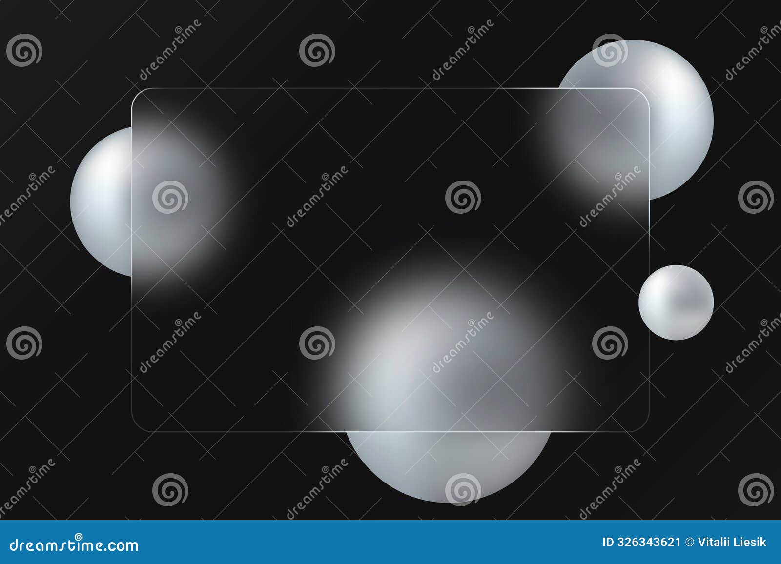 Glass Morphism Style Banner Template. Transparent Rectangular Banner ...