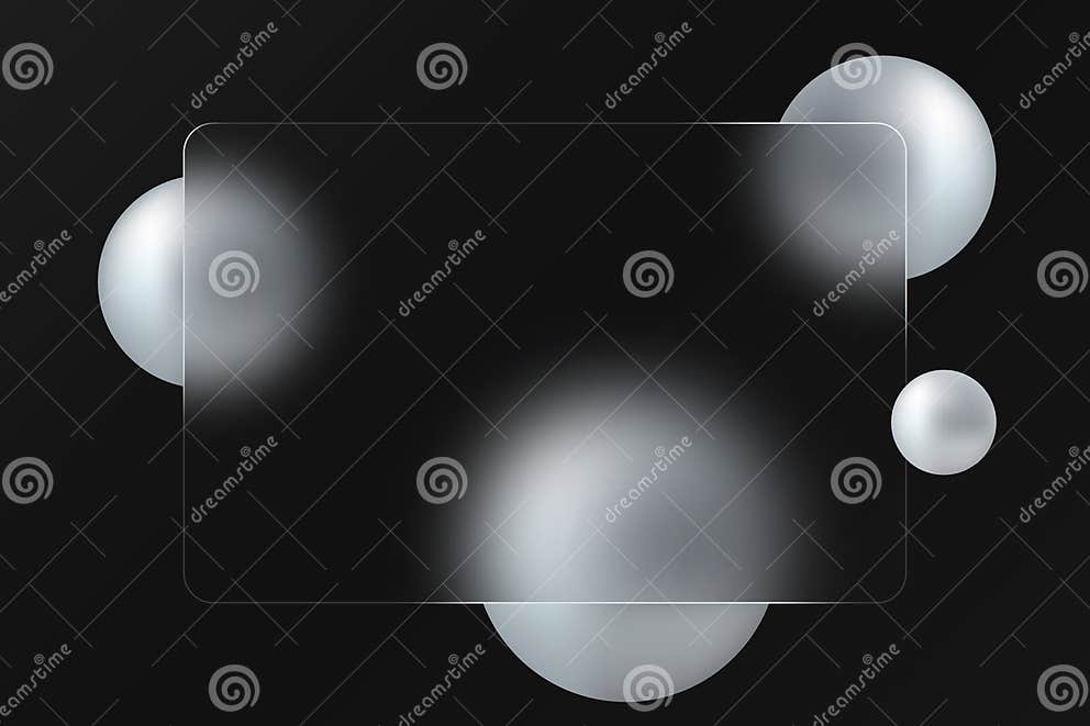 Glass Morphism Style Banner Template. Transparent Rectangular Banner ...