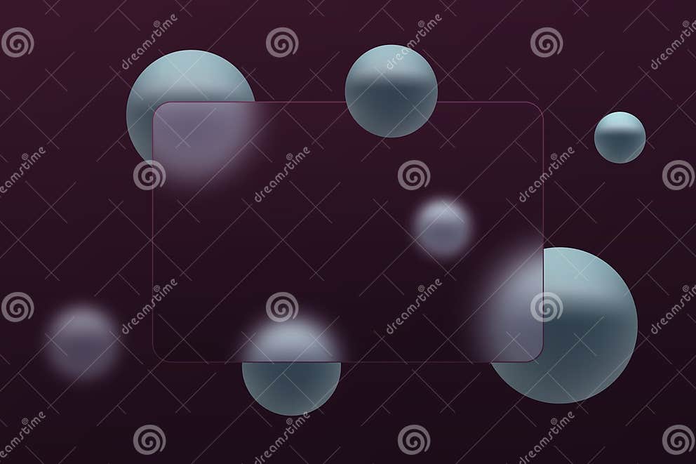 Glass Morphism Style Glass Card Template. Glass Rectangle with Blur ...