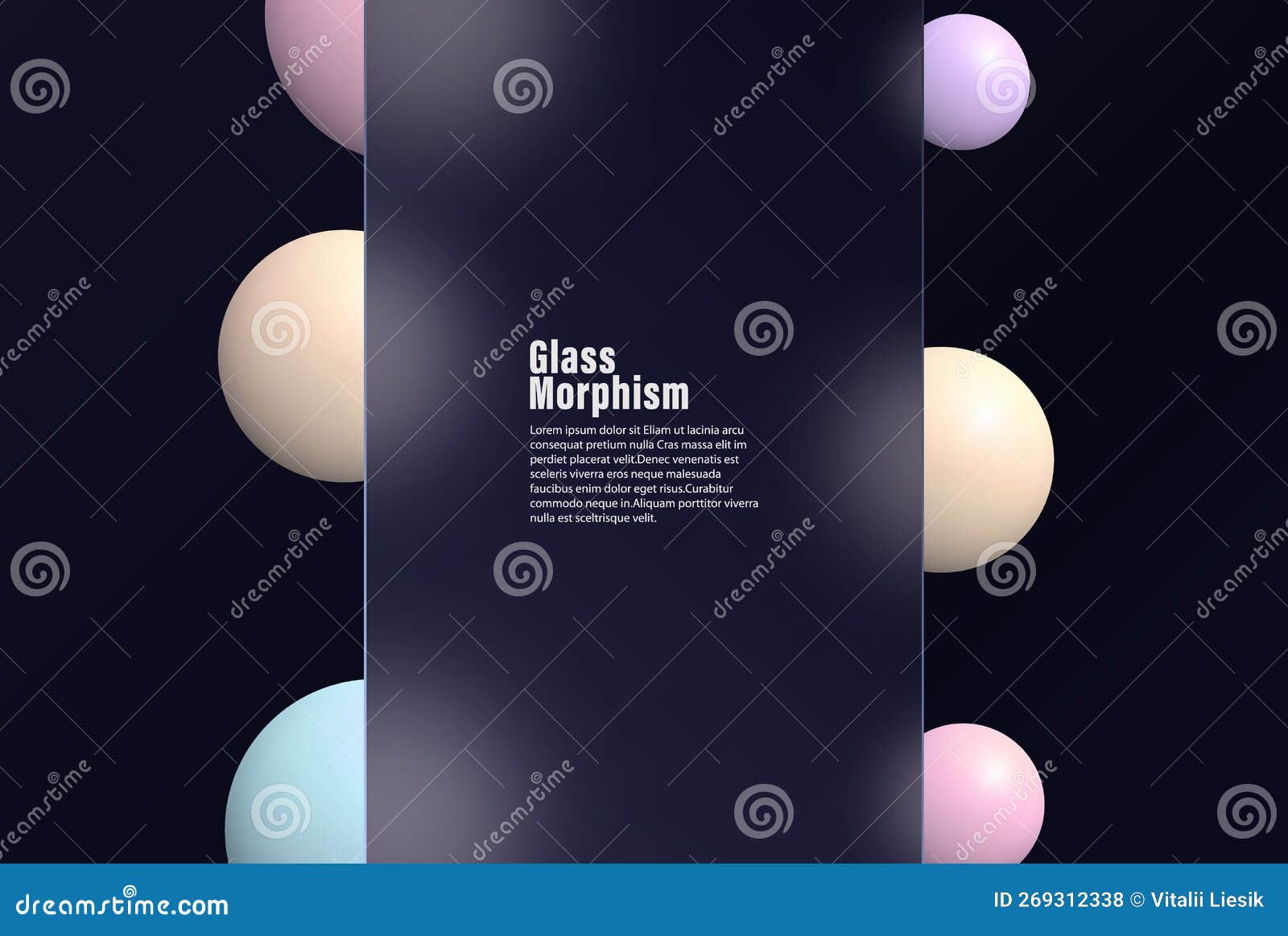 Glass Morphism Template. Plastic Rectangle Made of Transparent Plastic ...