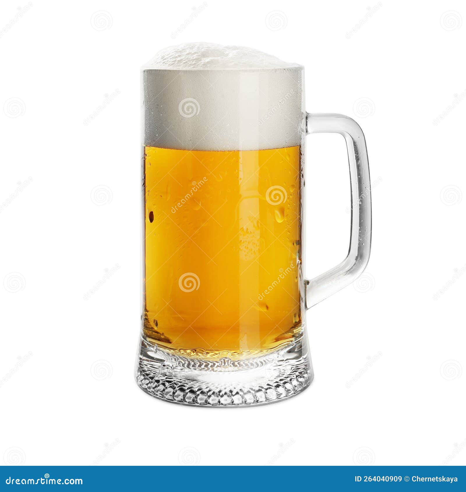 Glass Mug of Tasty Light Beer on White Background Stock Image - Image ...