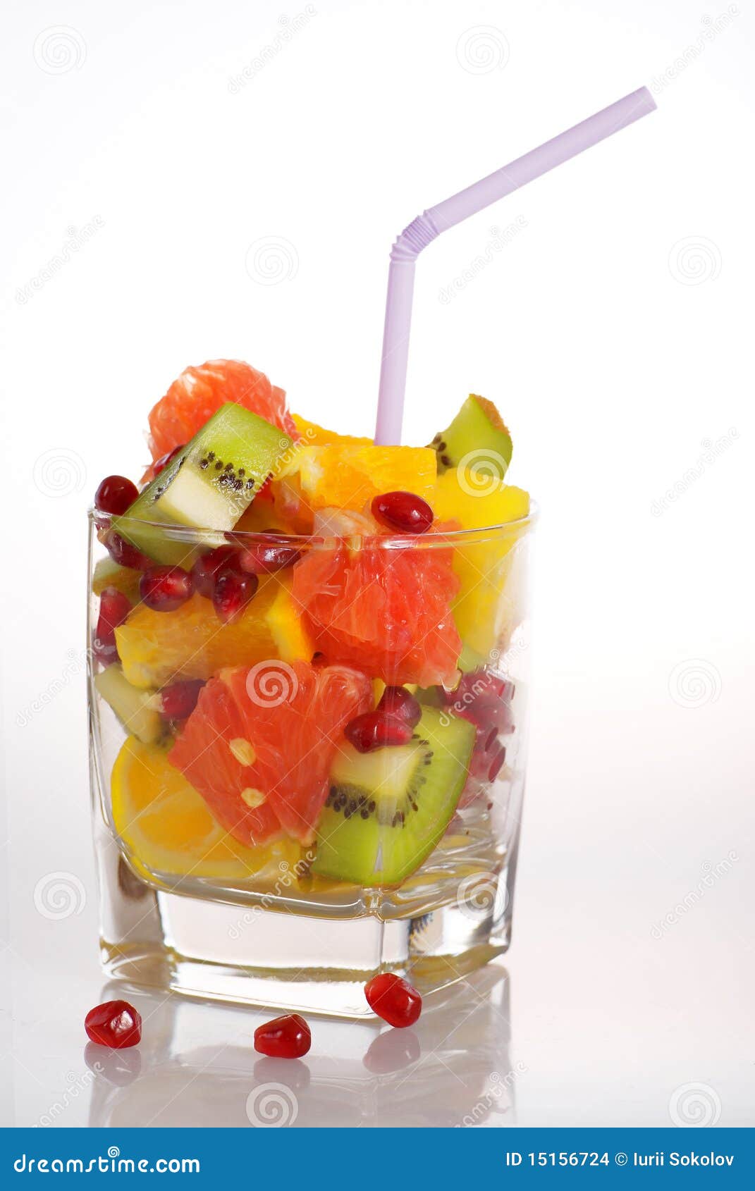 Glass of multifruit stock photo. Image of white, pineapple - 15156724