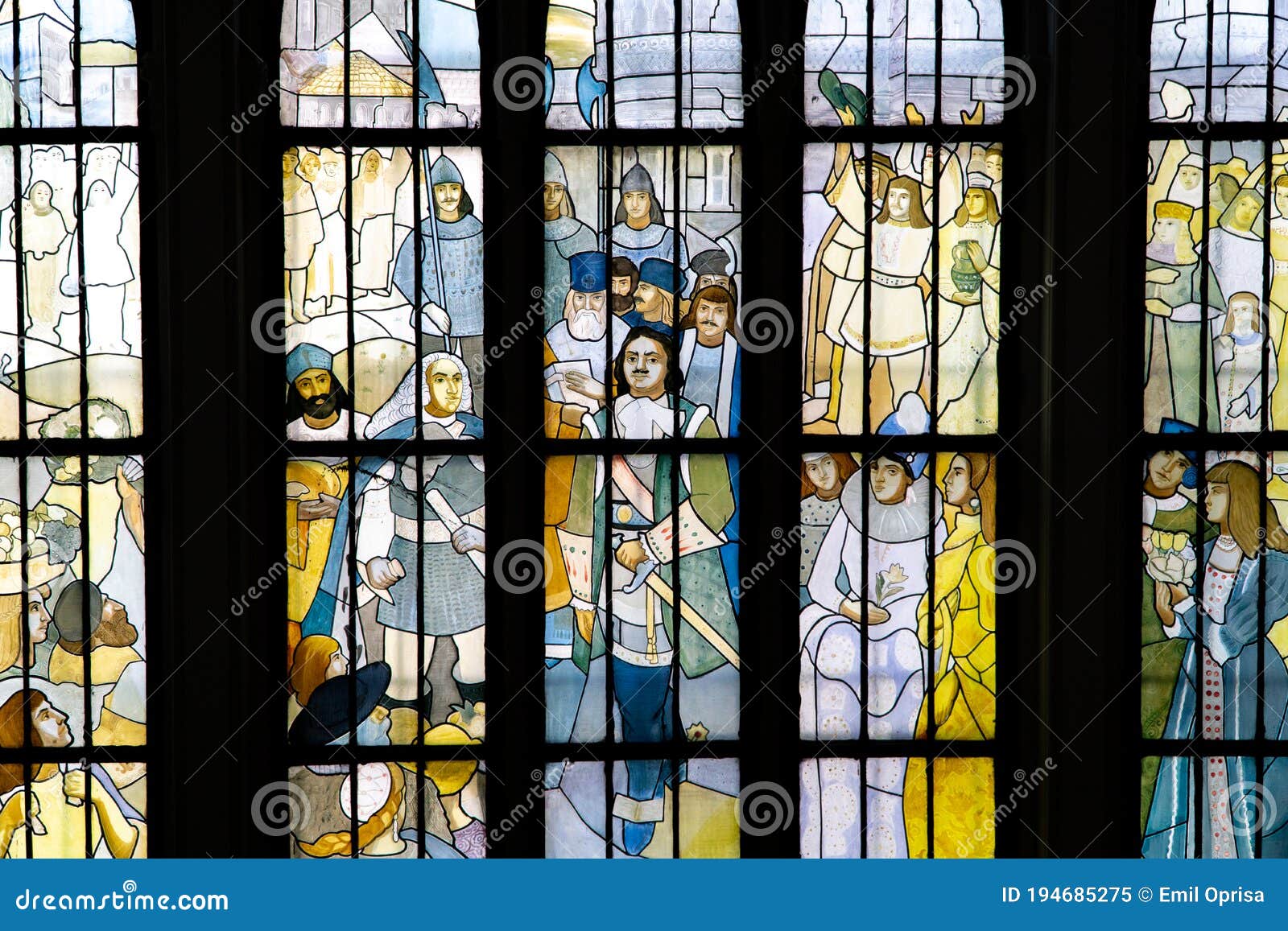 Glass mural in the window editorial image. Image of mosaic - 194685275