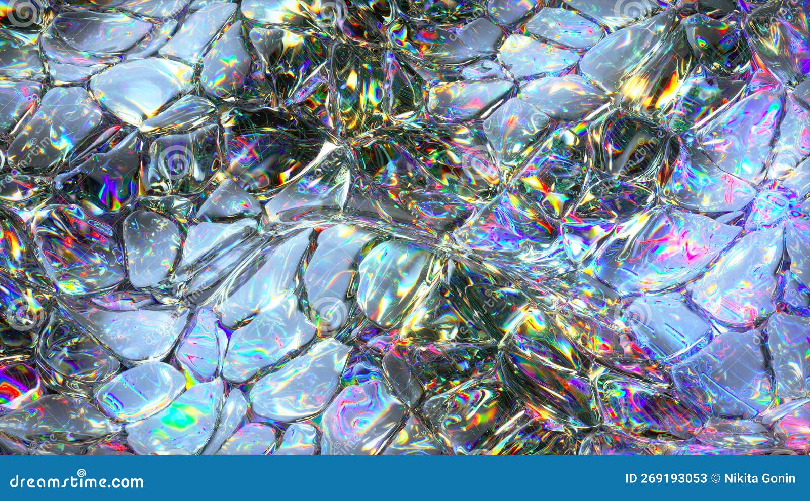 Glass and Neon Light Surface 3D Render Stock Illustration ...