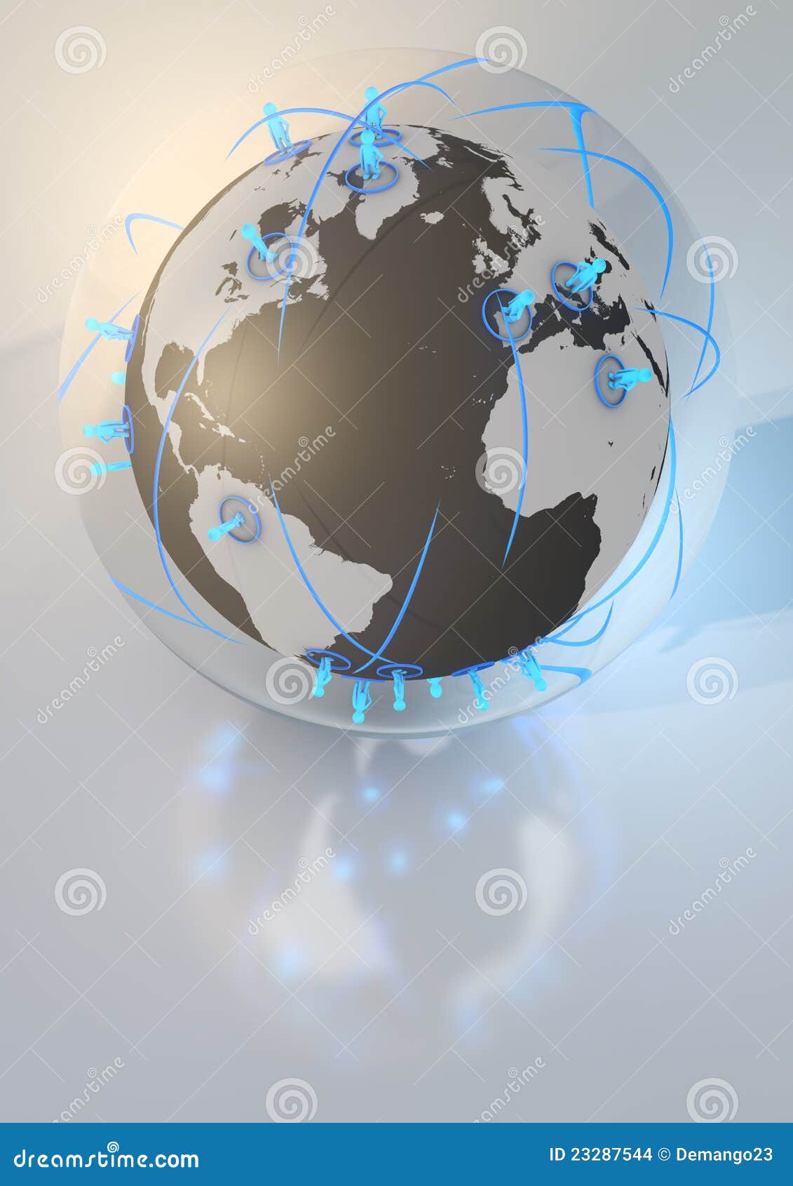 Glass network ball stock illustration. Illustration of community - 23287544