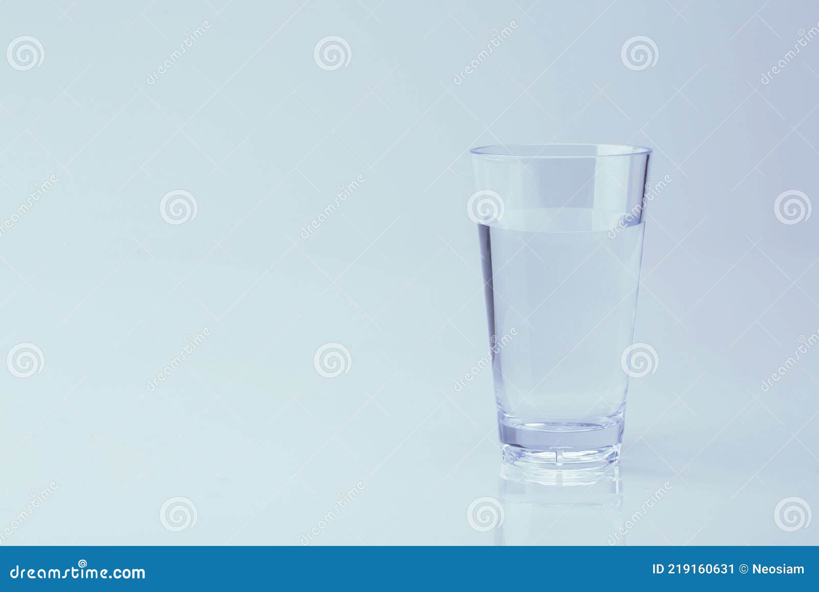 The Glass is Not Full of Water. Stock Image - Image of pure, object ...