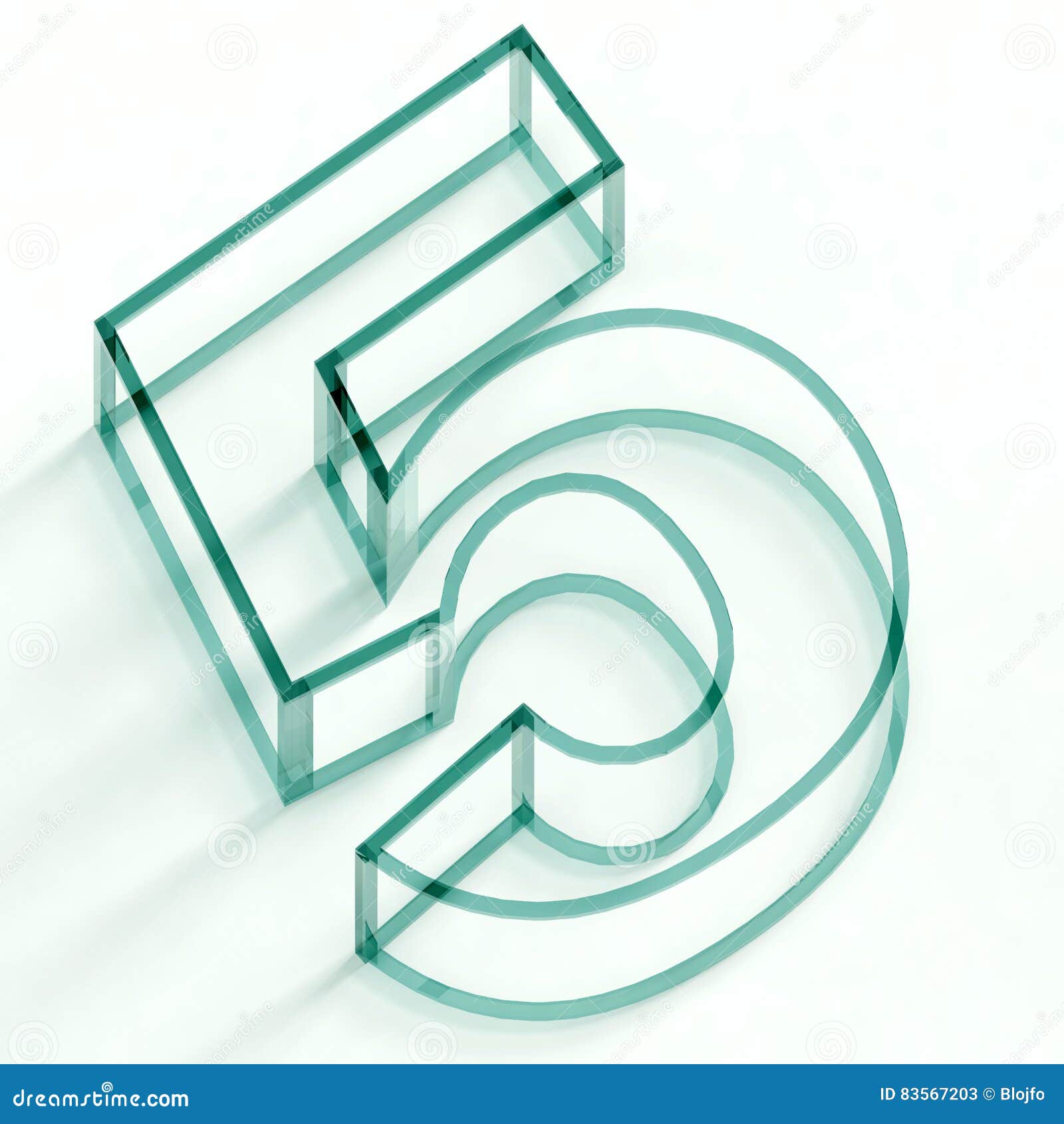 Glass number 5 stock illustration. Illustration of number - 83567203