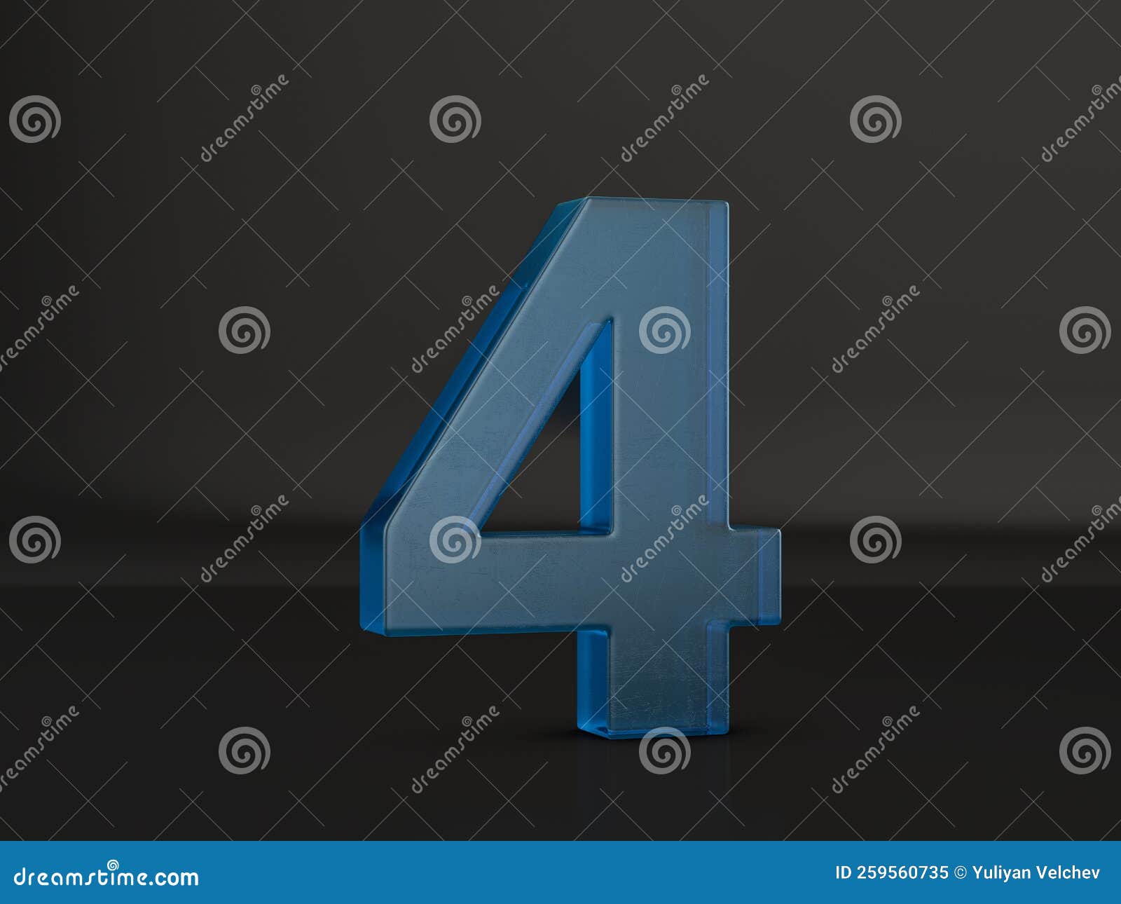 Glass number Four stock illustration. Illustration of learn - 259560735