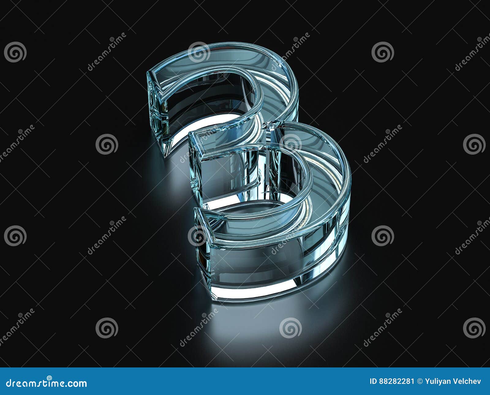 Glass number three stock illustration. Illustration of transparent ...