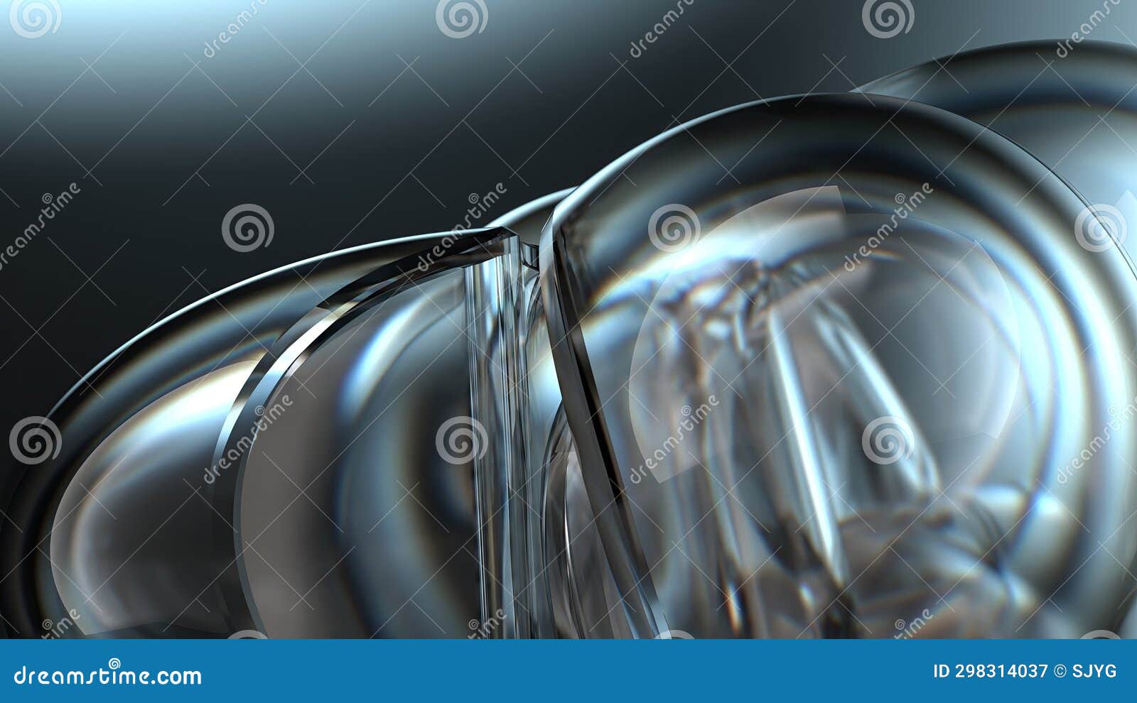 Glass Object. Beautiful and Fresh Refraction and Reflection Stock ...