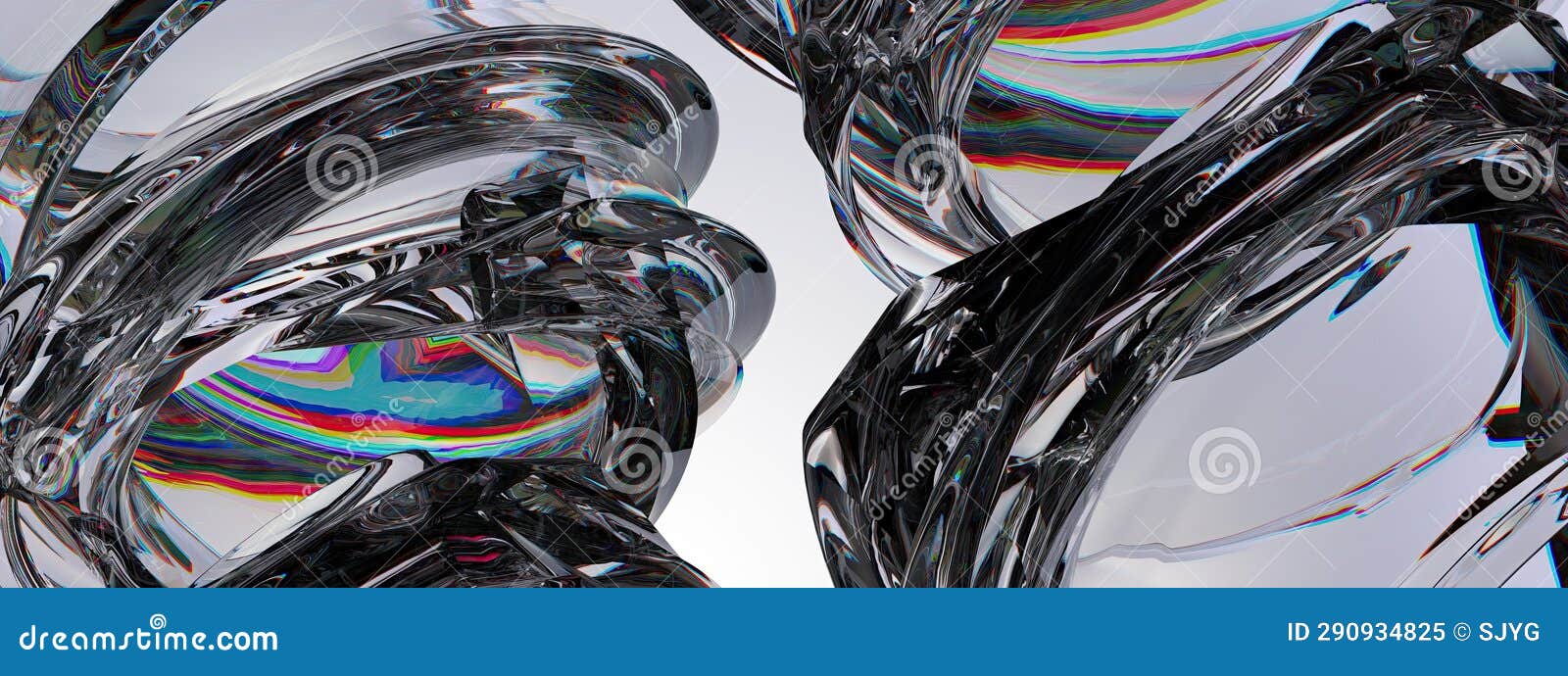 Glass Object Dispersion and Refraction Colorless Elegant and Modern 3D ...