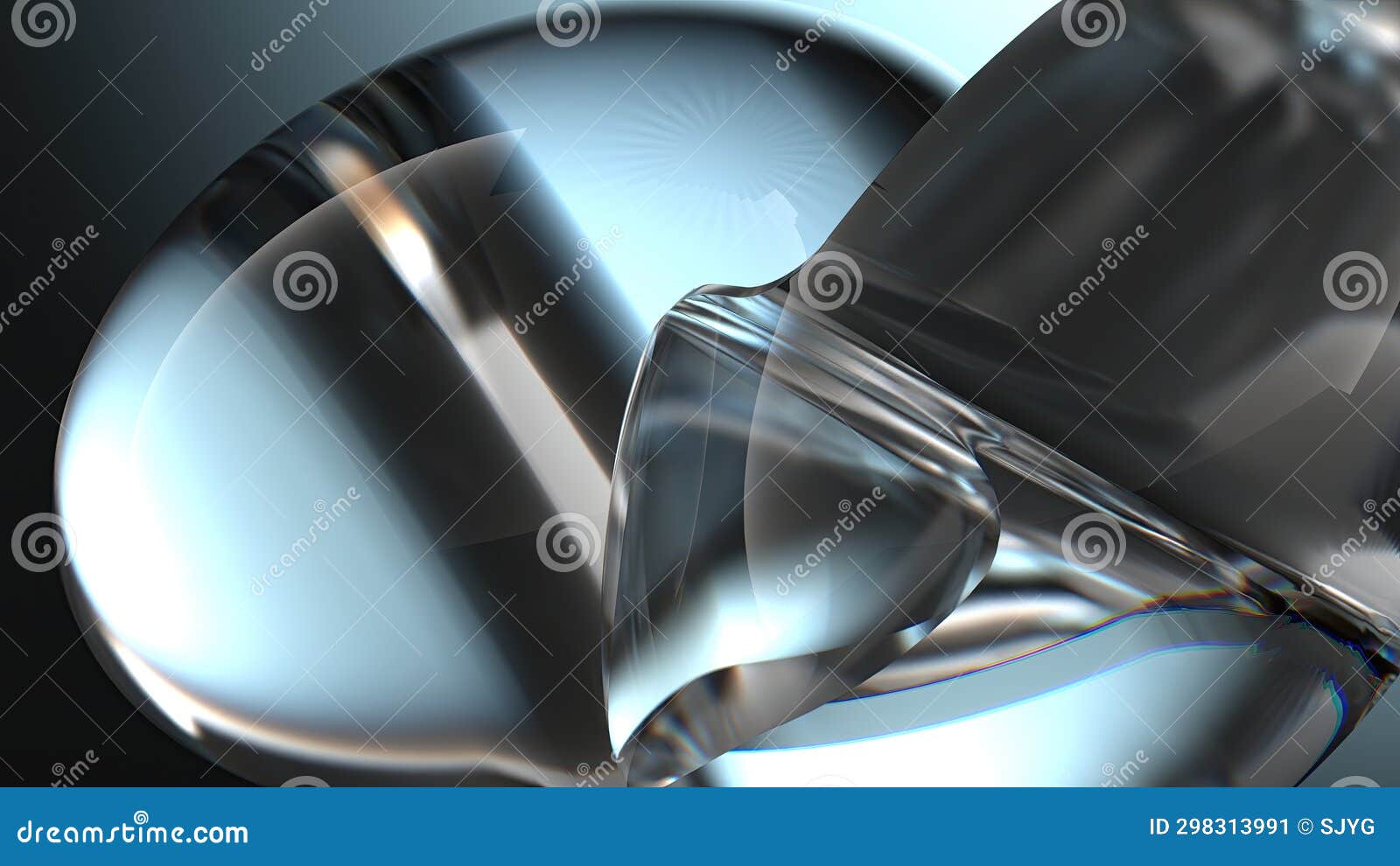 Glass Object Fresh Mysterious Refraction and Reflection Beautiful ...