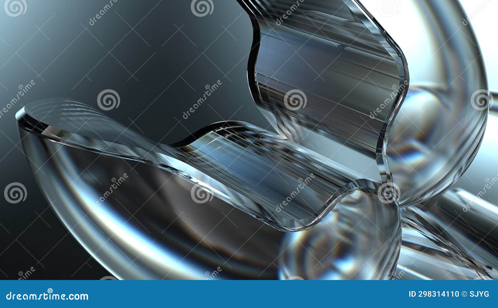 Glass Object a Refreshing and Mysterious Refraction and Reflection ...