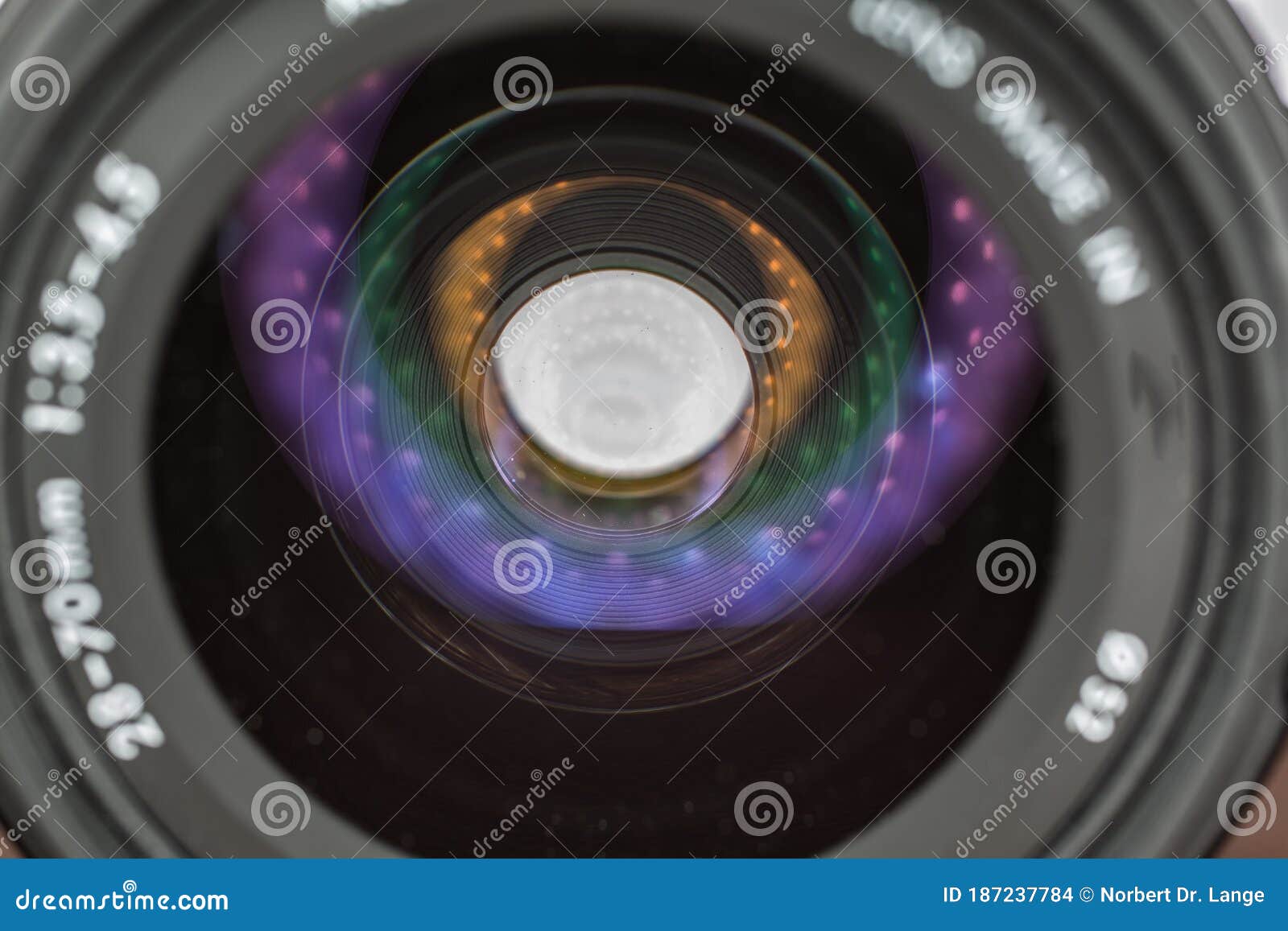 Glass objective lens stock photo. Image of lens, open - 187237784