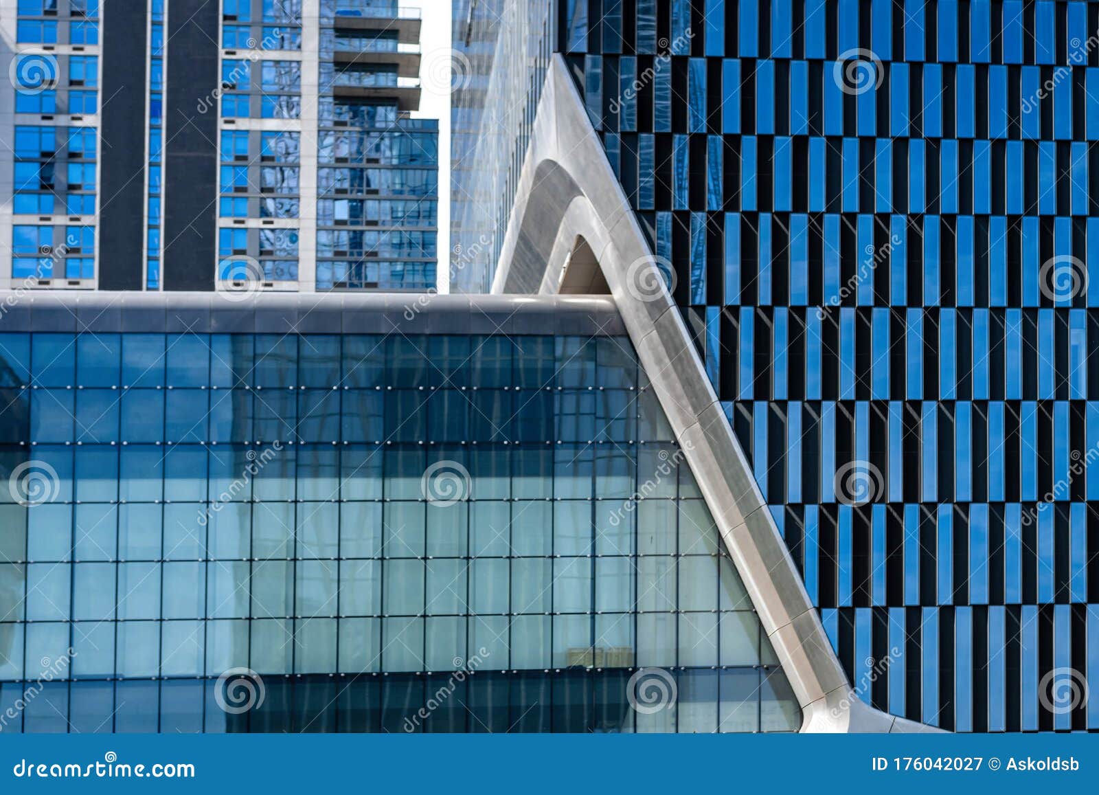 Glass Office Building Facade with Windows, Texture, Architecture Stock ...