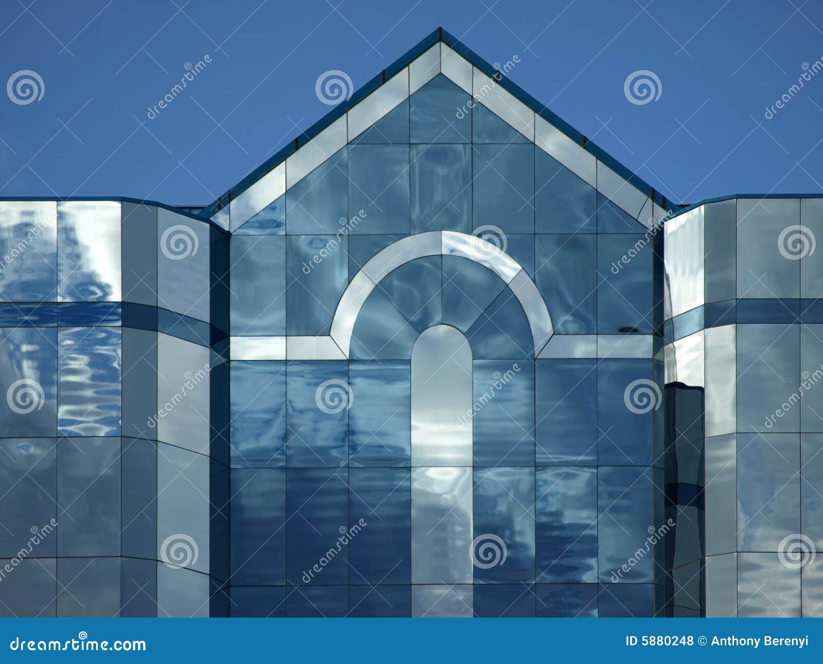 Glass Office Building with Triangle Point Stock Photo - Image of ...
