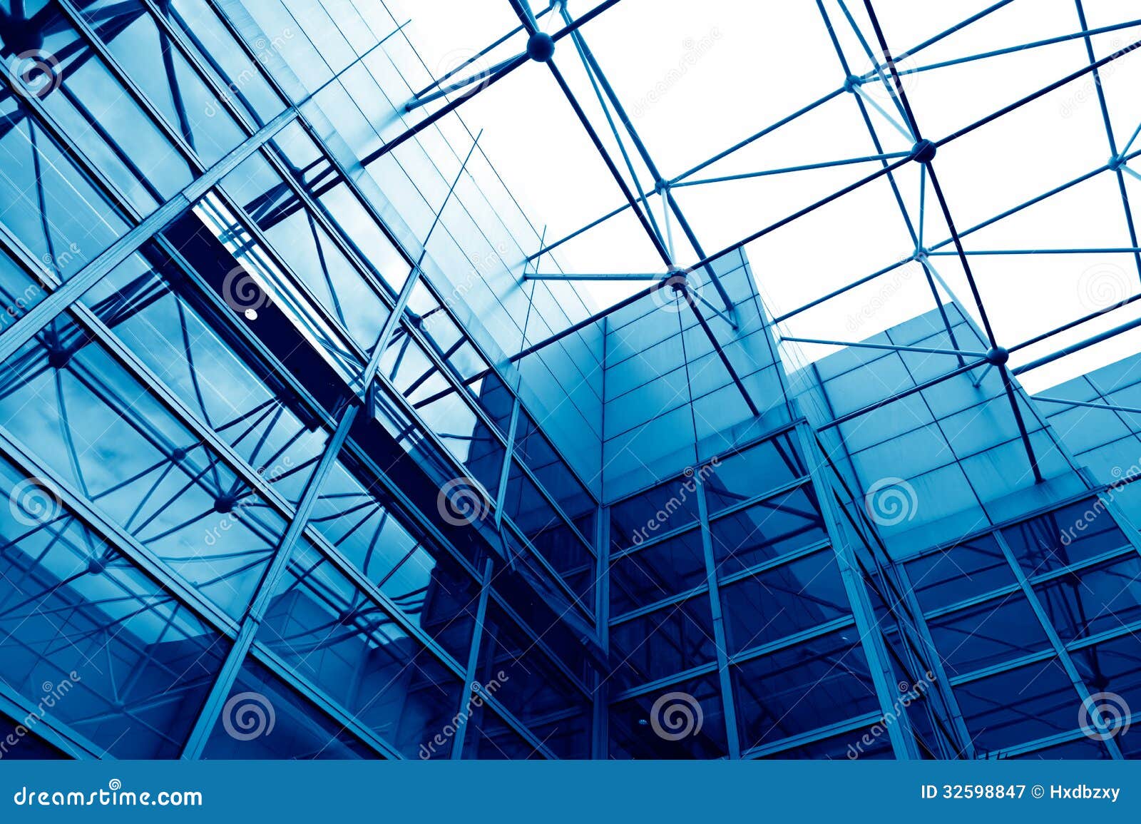 Glass office buildings stock image. Image of facade, architecture ...