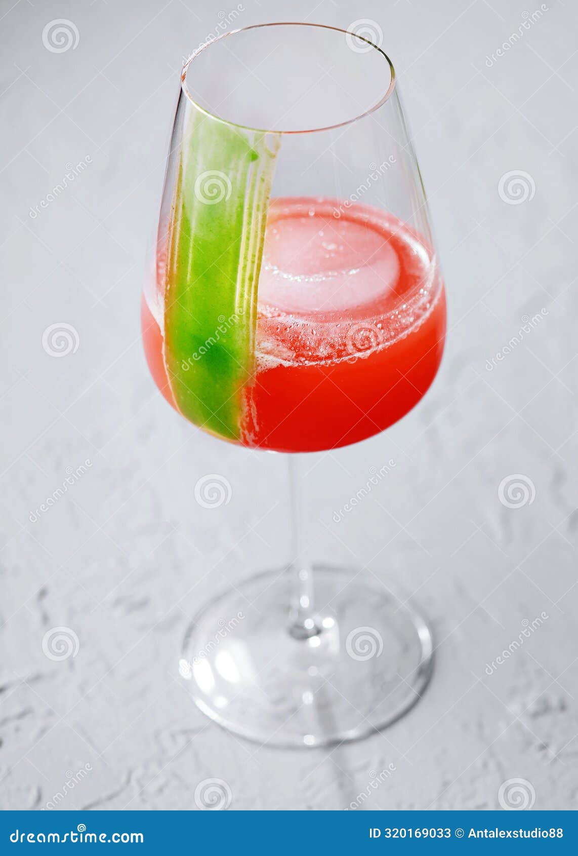 Glass of Red Cocktail Top View Stock Image - Image of martini, sour ...