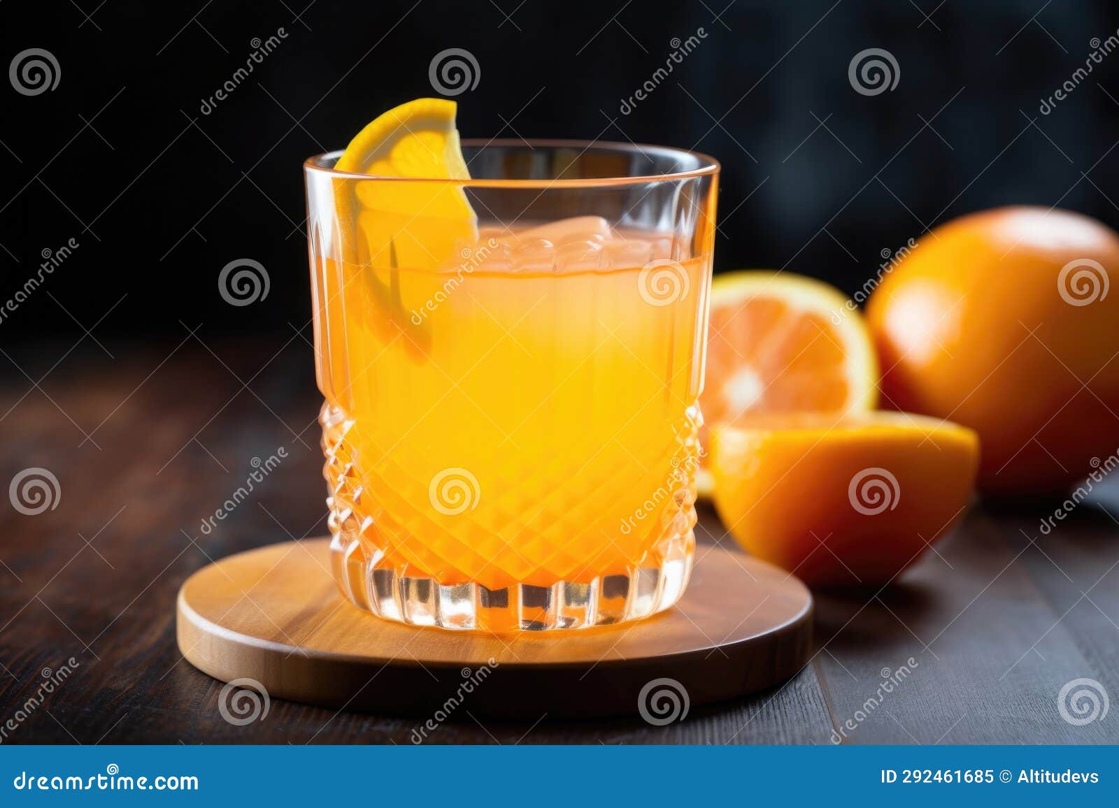Glass of Orange Soda with Fruit Slices beside it Stock Image - Image of ...