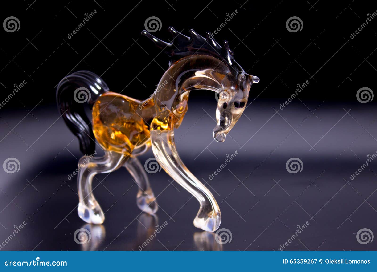 Glass of Orange Stallion with Black Mane Stock Image - Image of black ...