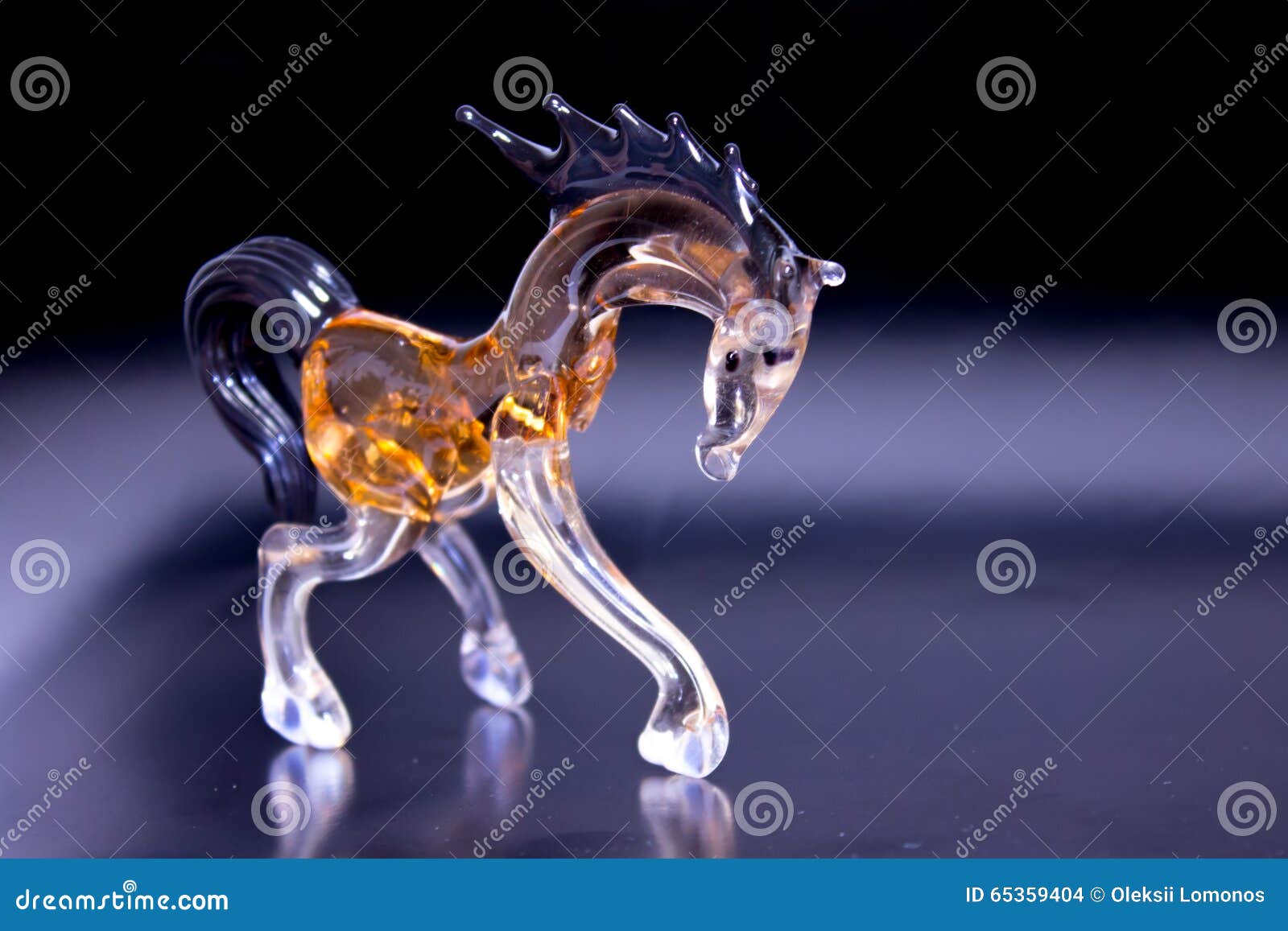 Glass of Orange Stallion with Black Mane Stock Photo - Image of play ...