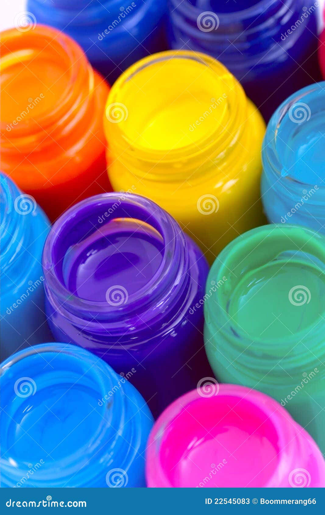 Glass paint pots #3 stock image. Image of creative, wallpaper - 22545083