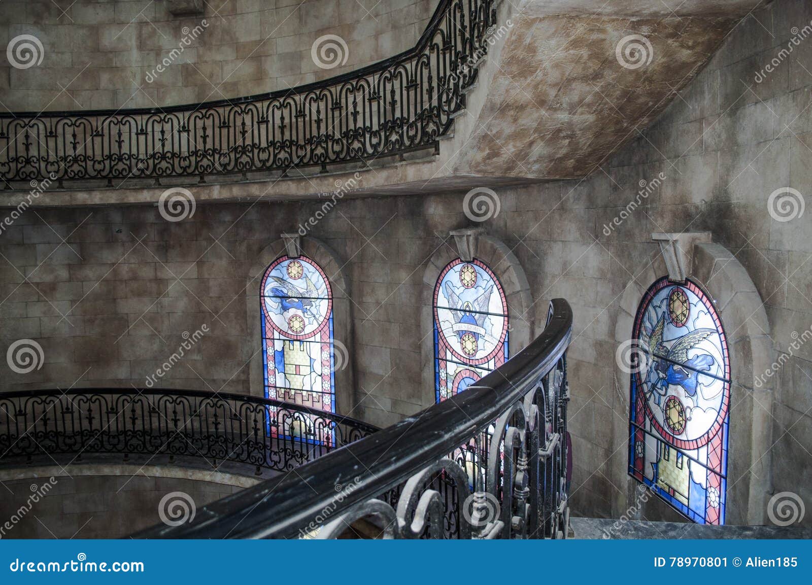 Glass painting editorial photo. Image of castle, hotel - 78970801