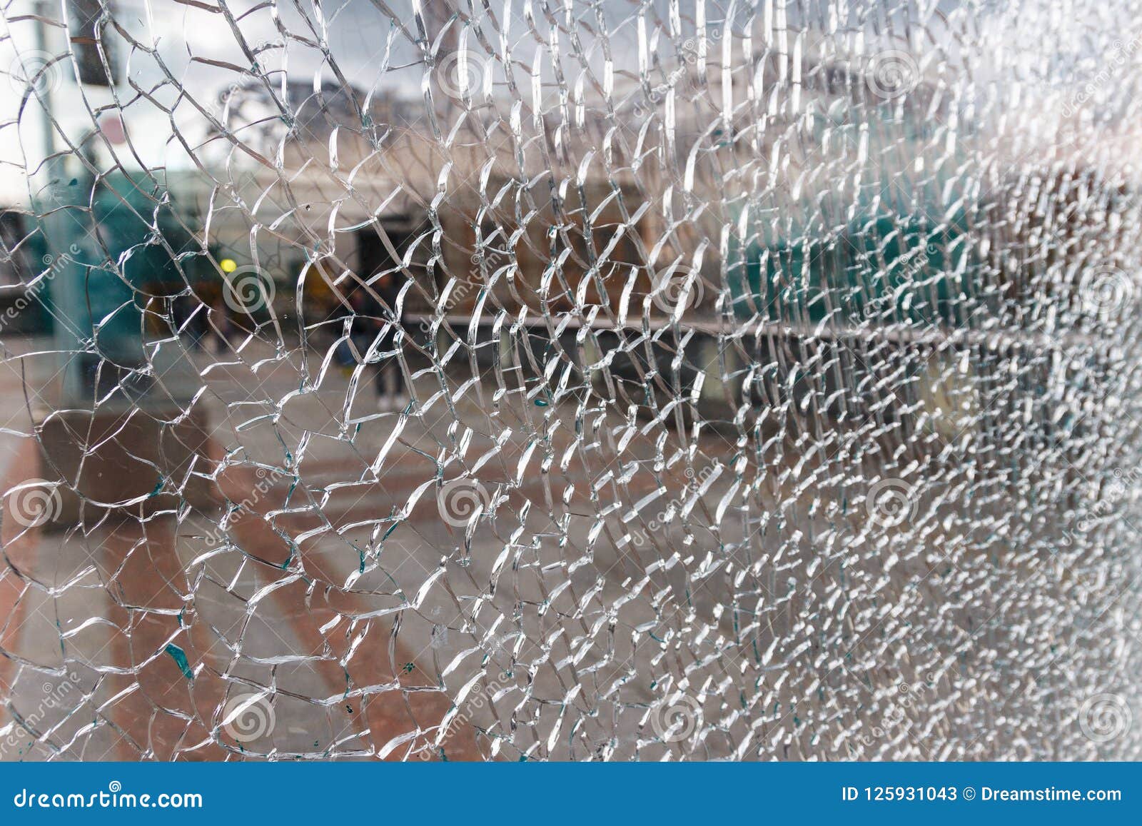 Glass Panel Covered with a Network of Small Cracks Stock Image - Image ...