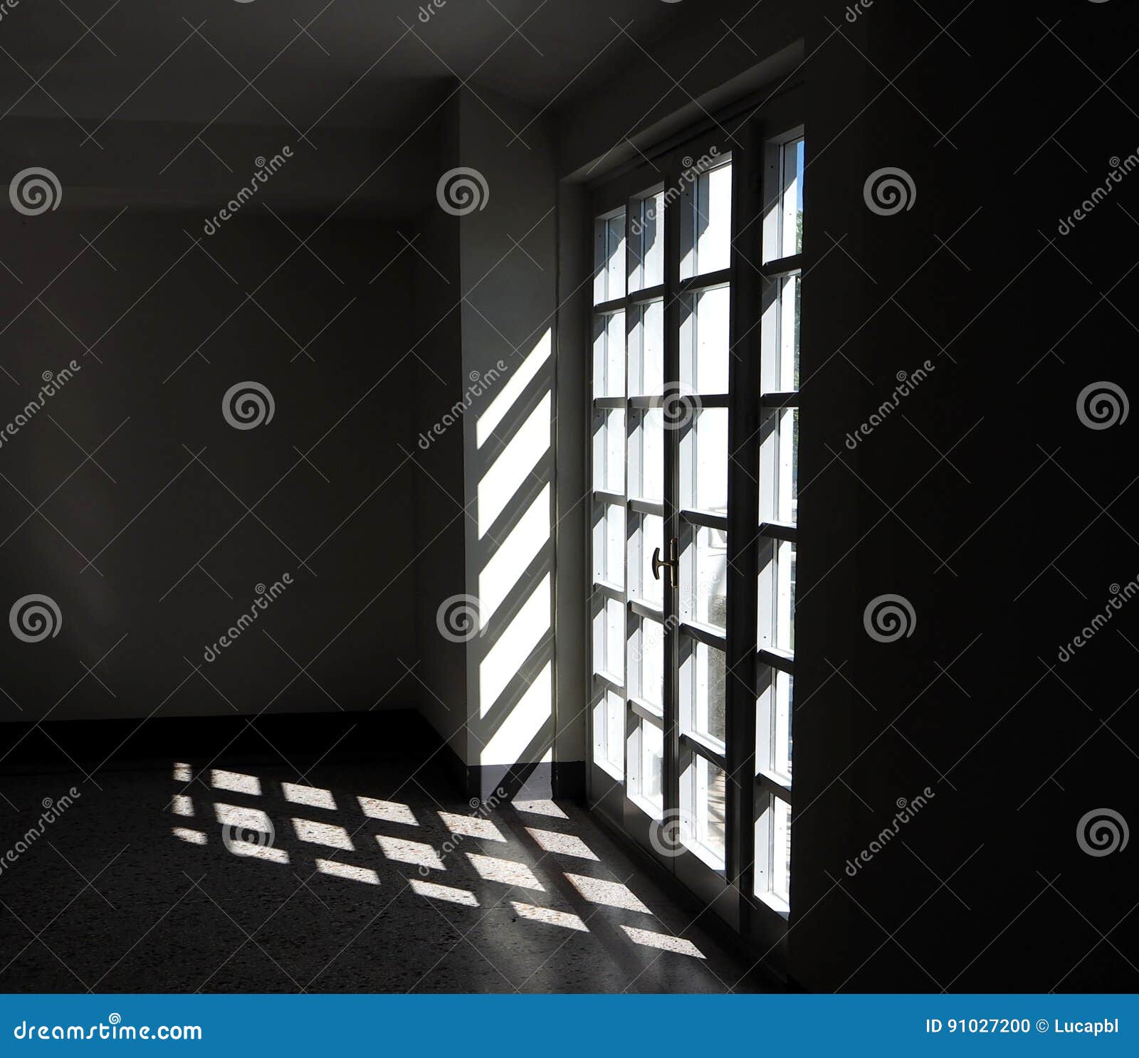 Glass Panel Door with Its Shadow Stock Photo - Image of architectural ...