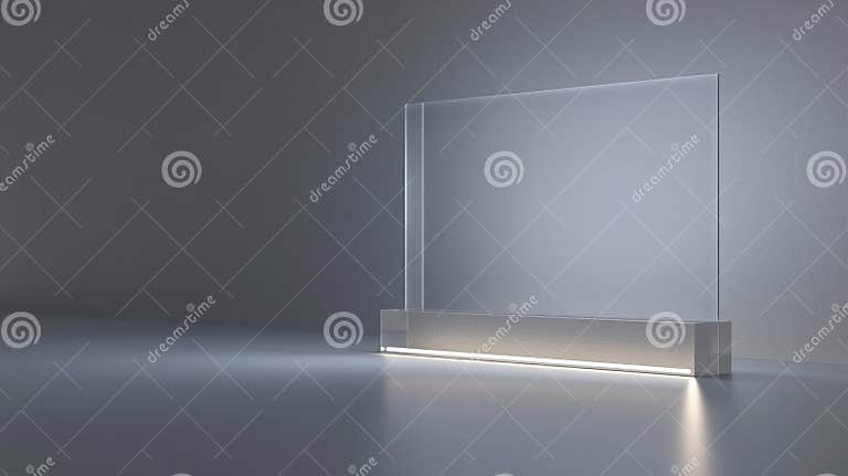 A Glass Panel with a Light Shining on it. Product Presentation ...