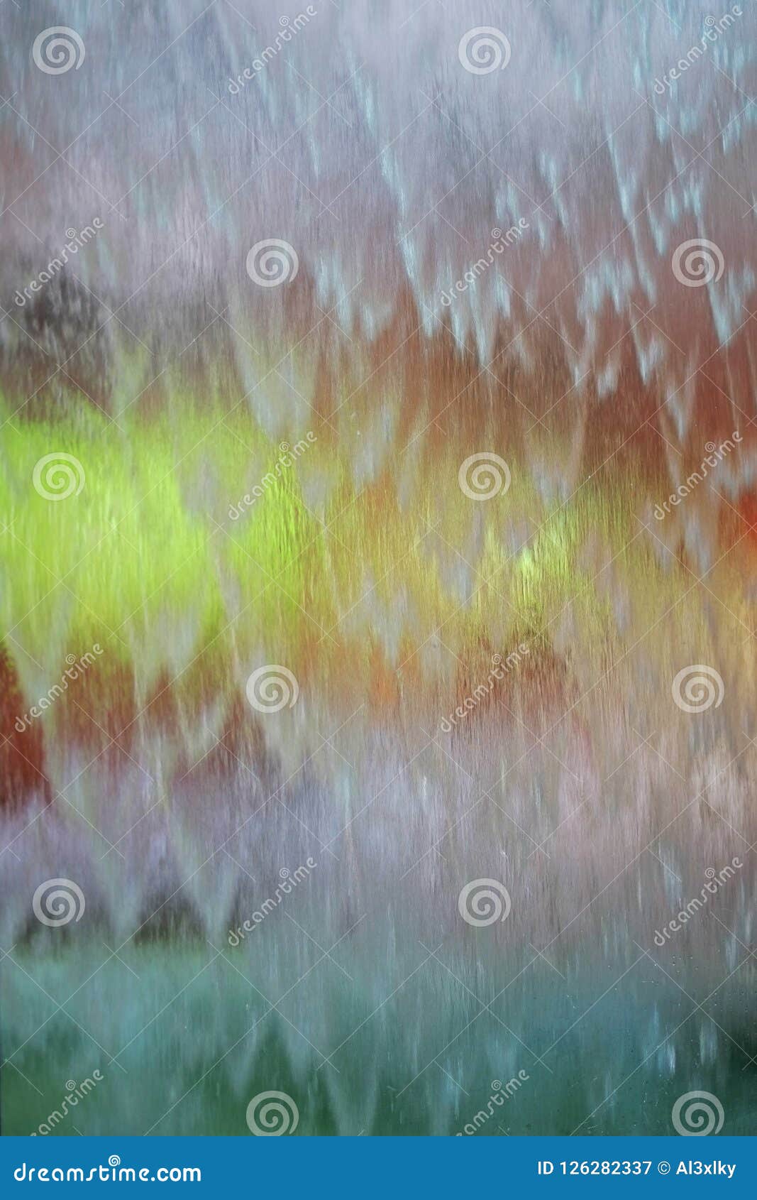 Water Flows Ripple through Glass Panel. Stock Image - Image of ...