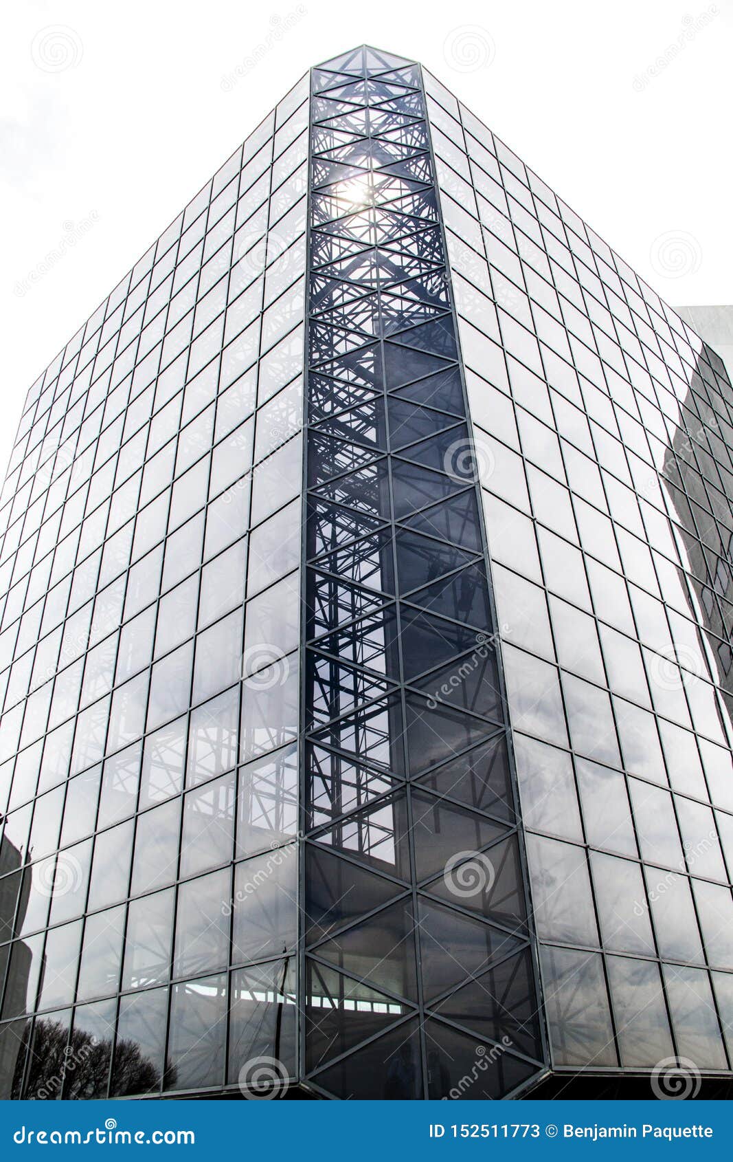 Glass Panels on the Side of a Building Stock Image - Image of ...