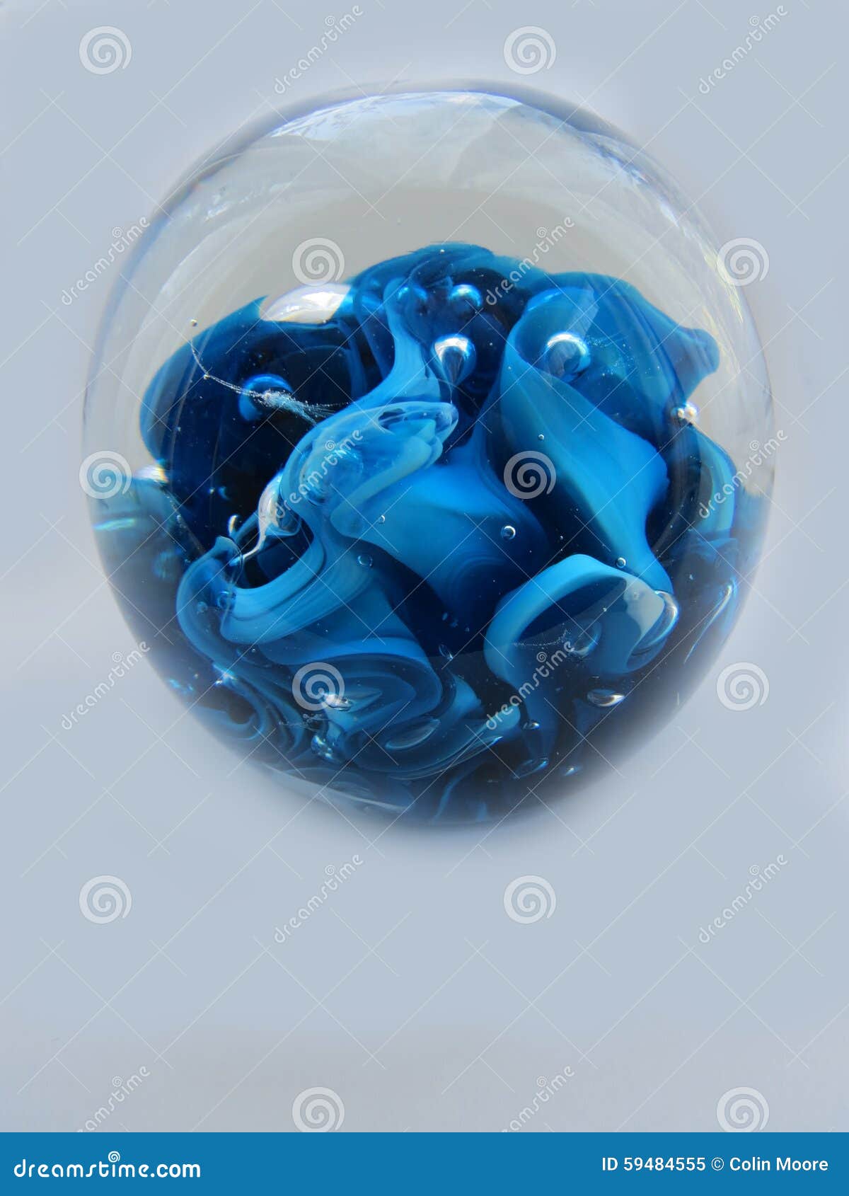 Glass Paperweight stock image. Image of spherical, swirling - 59484555