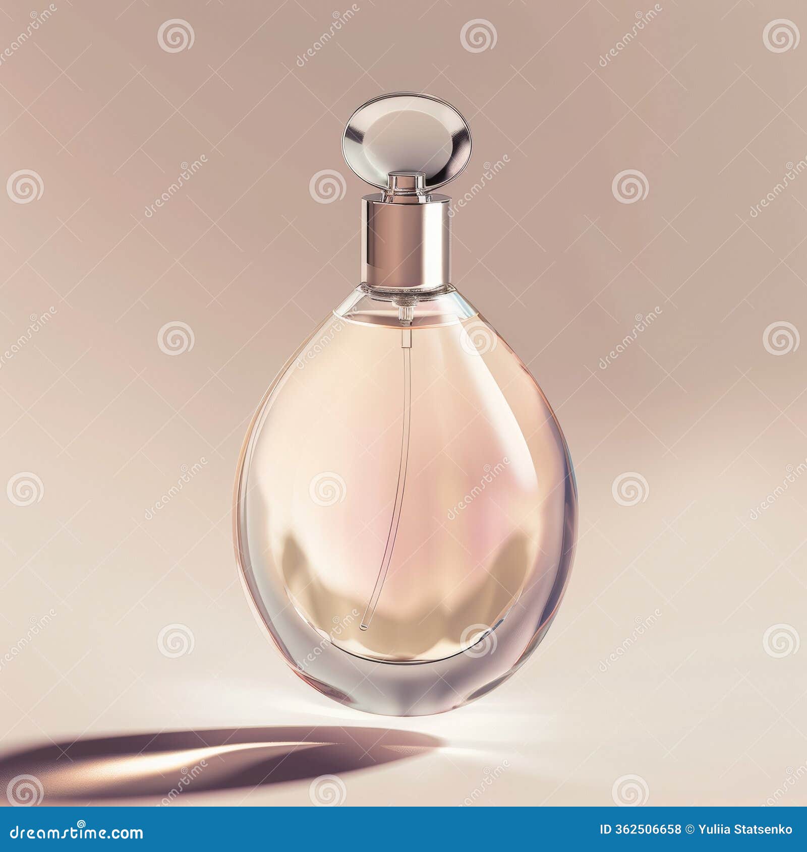 Glass Perfume Bottle on Soft Gradient Background Stock Illustration ...