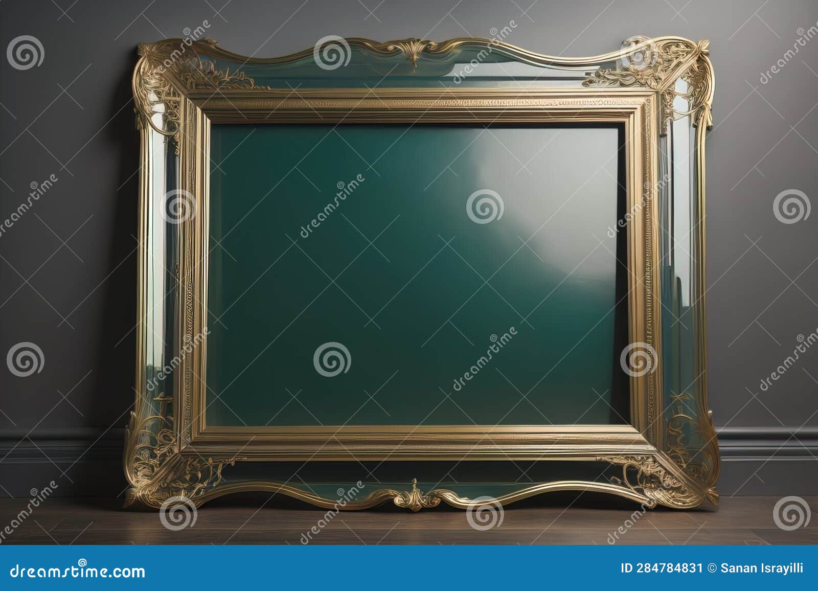 Glass Picture Frame on a Solid Color Background. Ai Generative Stock ...