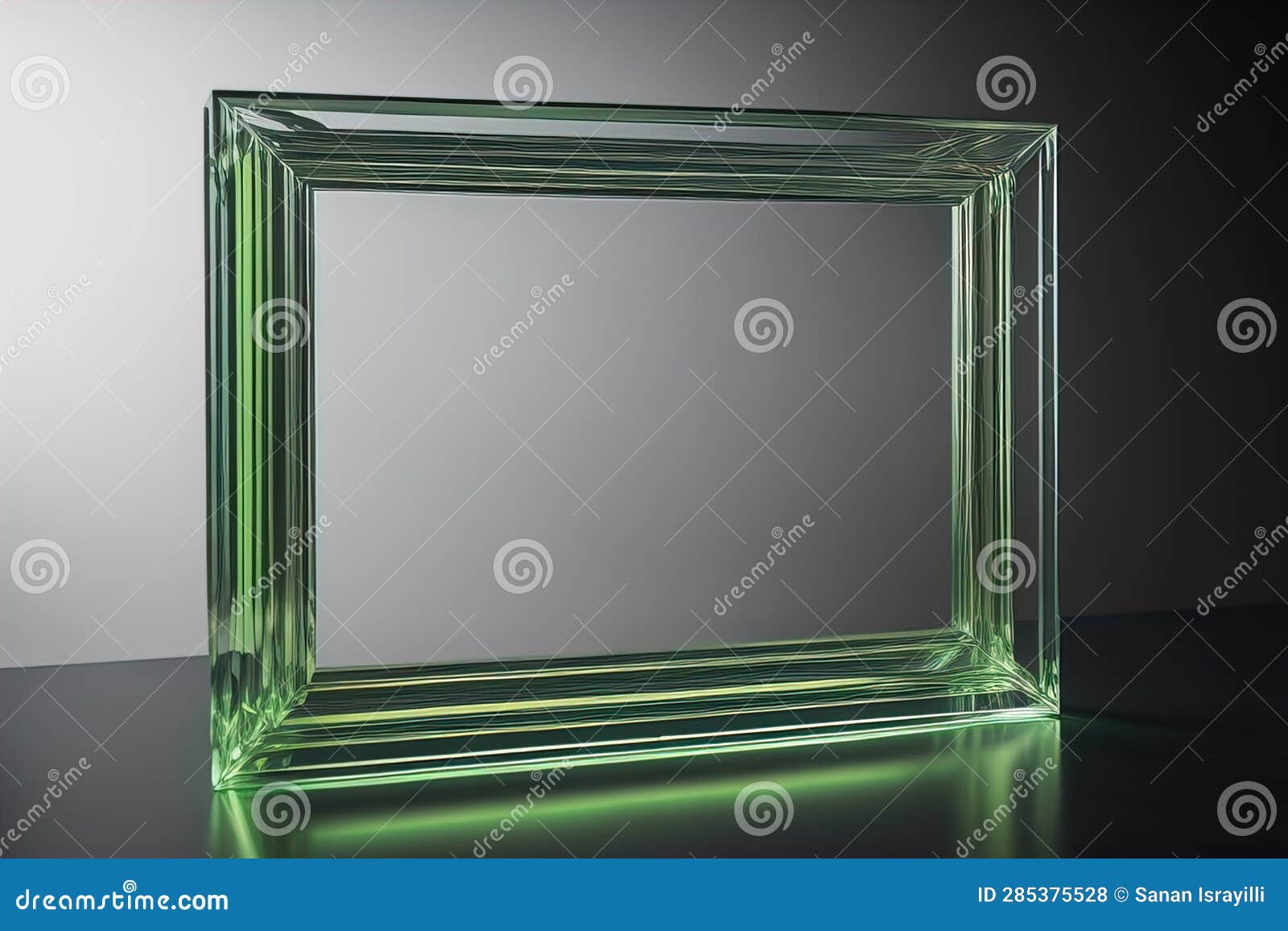 Glass Picture Frame on a Solid Color Background. Ai Generative Stock ...