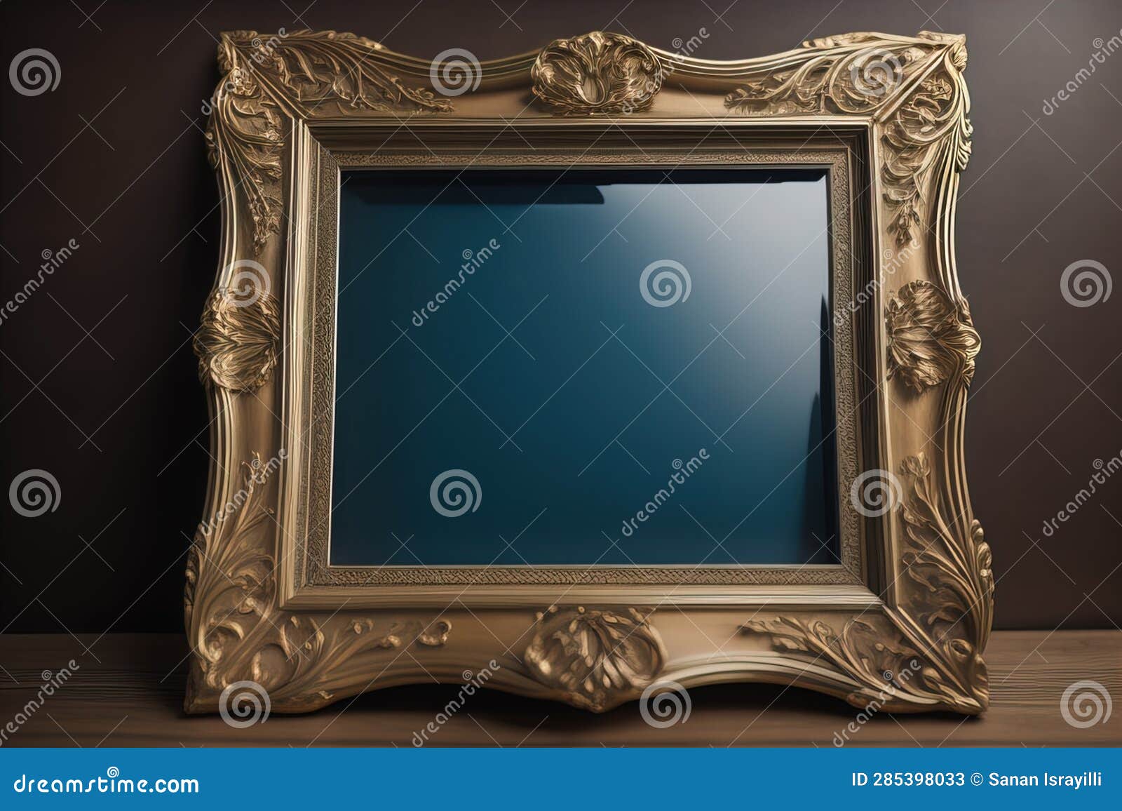 Glass Picture Frame on a Solid Color Background. Ai Generative Stock ...