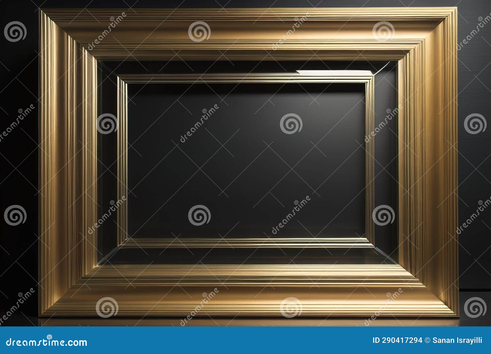 Glass Picture Frame on a Solid Color Background. Ai Generative Stock ...