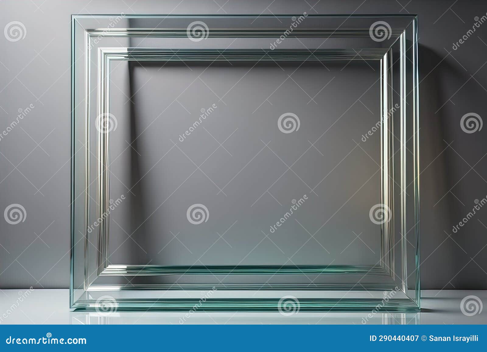 Glass Picture Frame on a Solid Color Background. Ai Generative Stock ...
