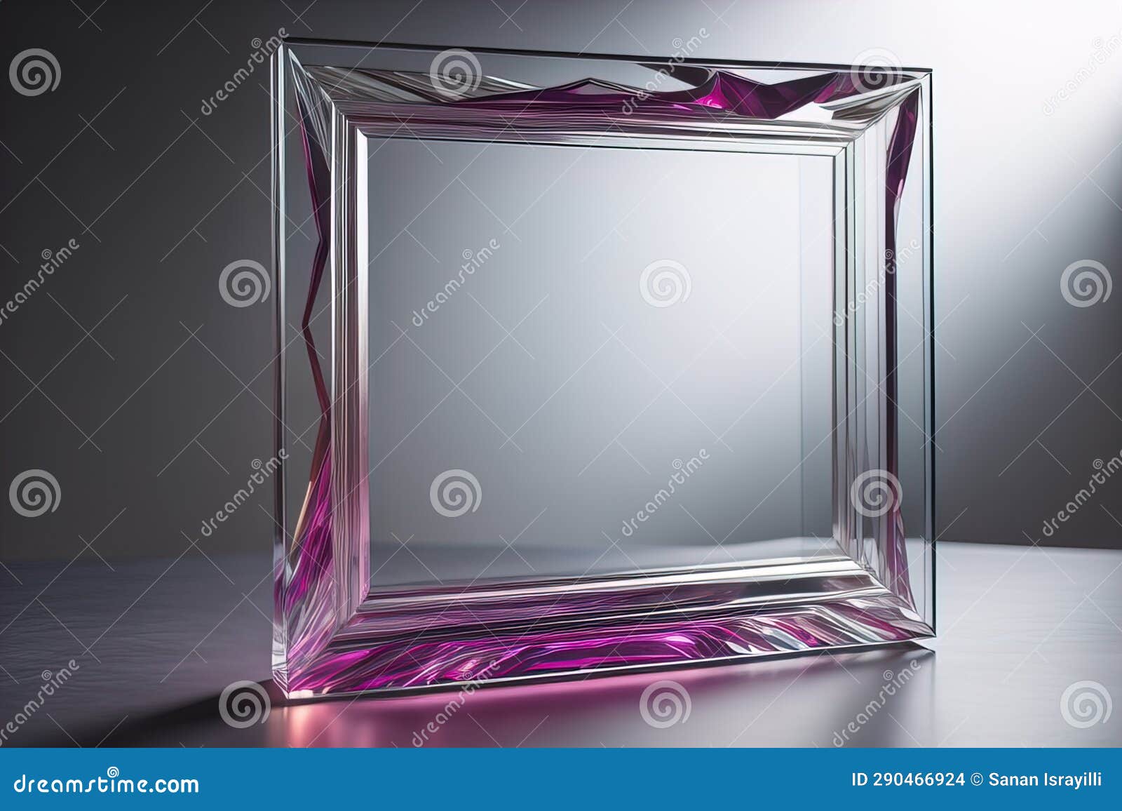 Glass Picture Frame on a Solid Color Background. Ai Generative Stock ...