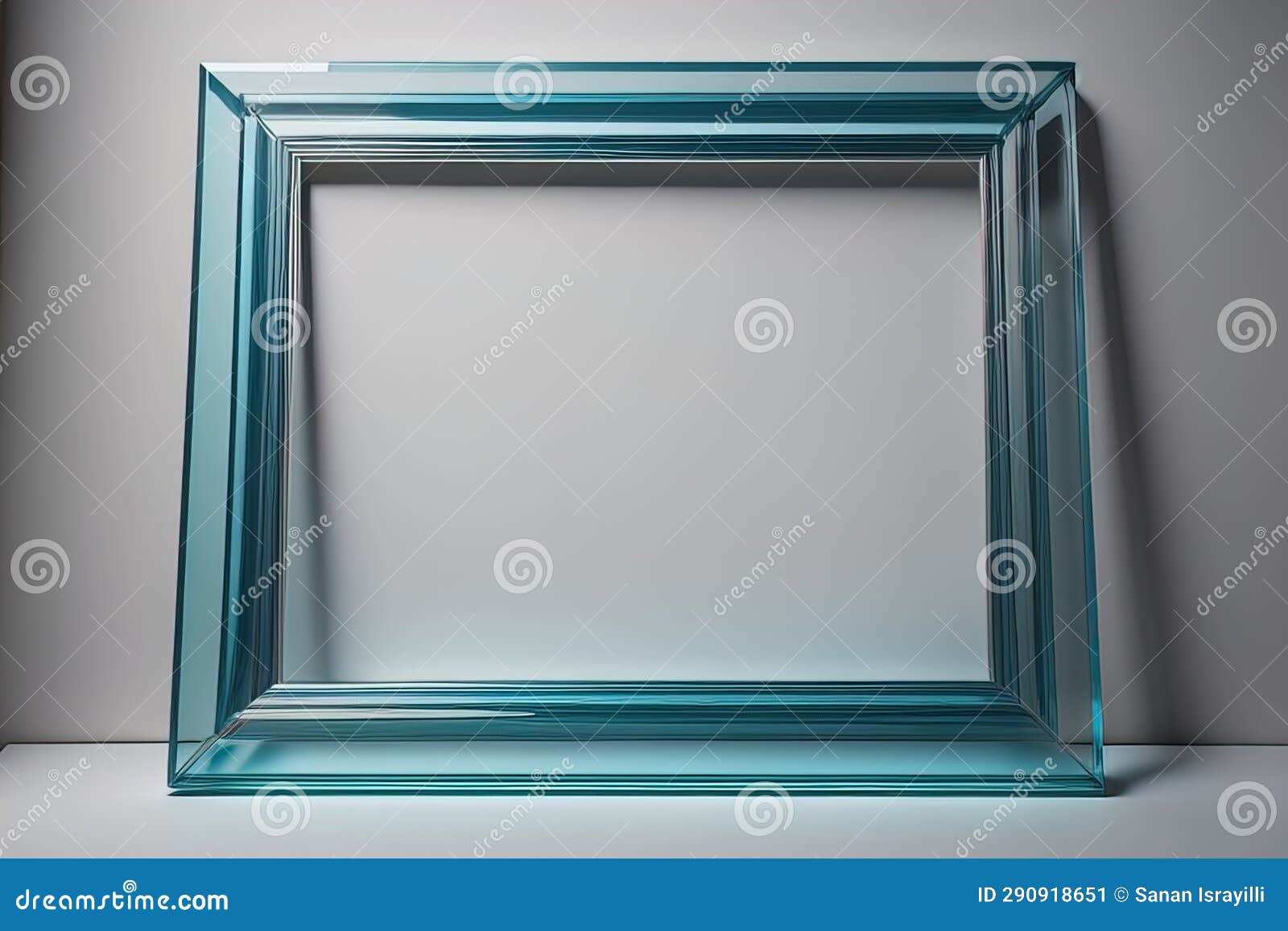 Glass Picture Frame on a Solid Color Background. Ai Generative Stock ...