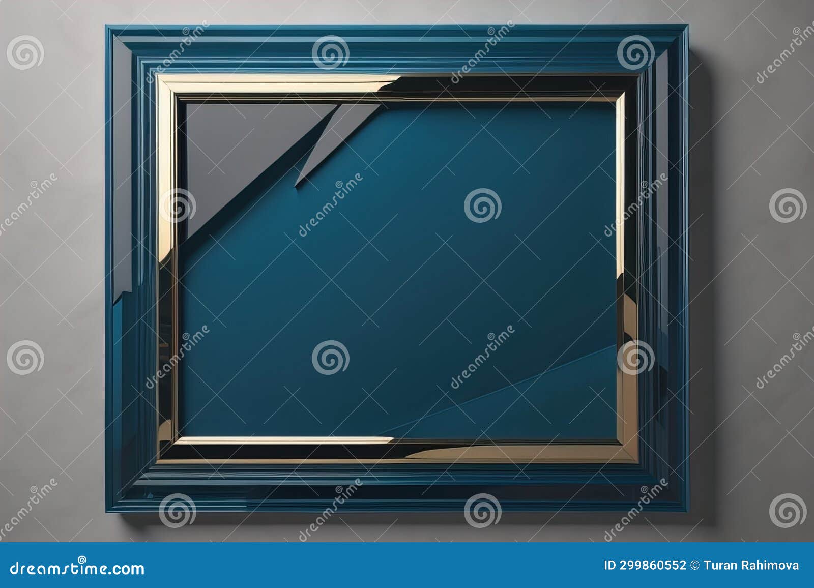 Glass Picture Frame on a Solid Color Background. Ai Generative Stock ...