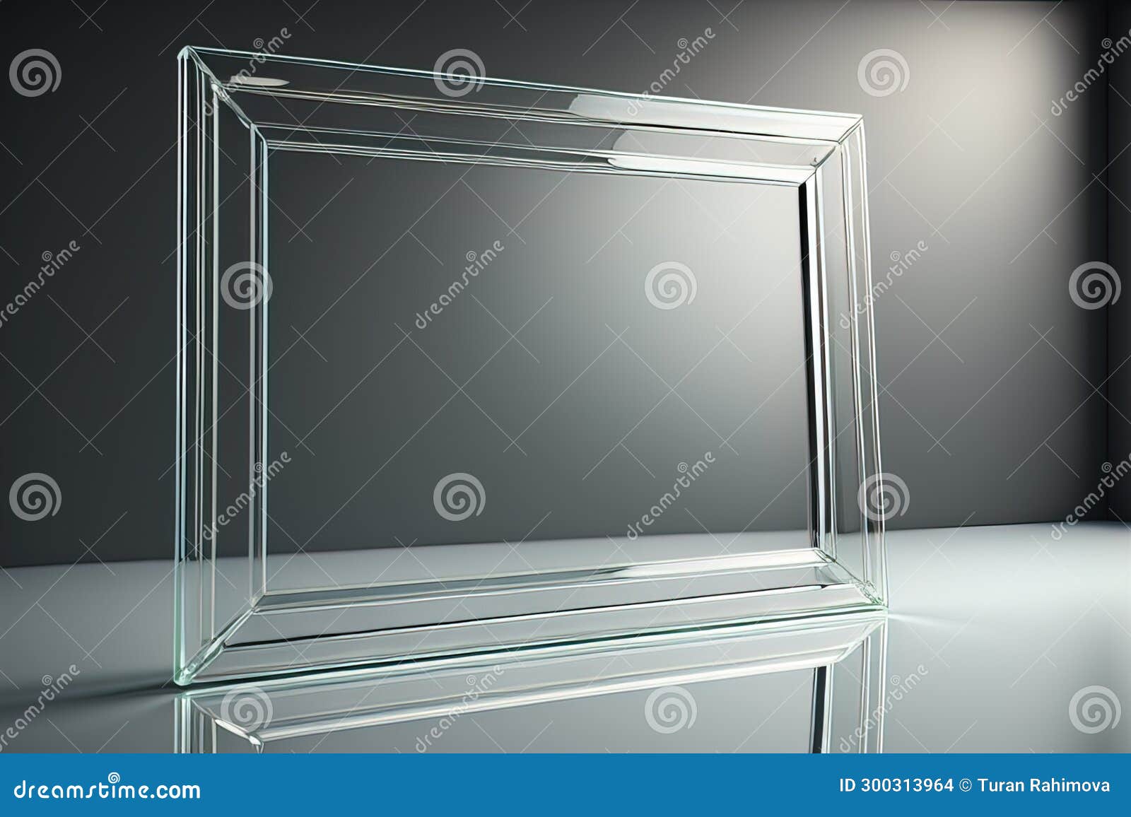 Glass Picture Frame on a Solid Color Background. Ai Generative Stock ...