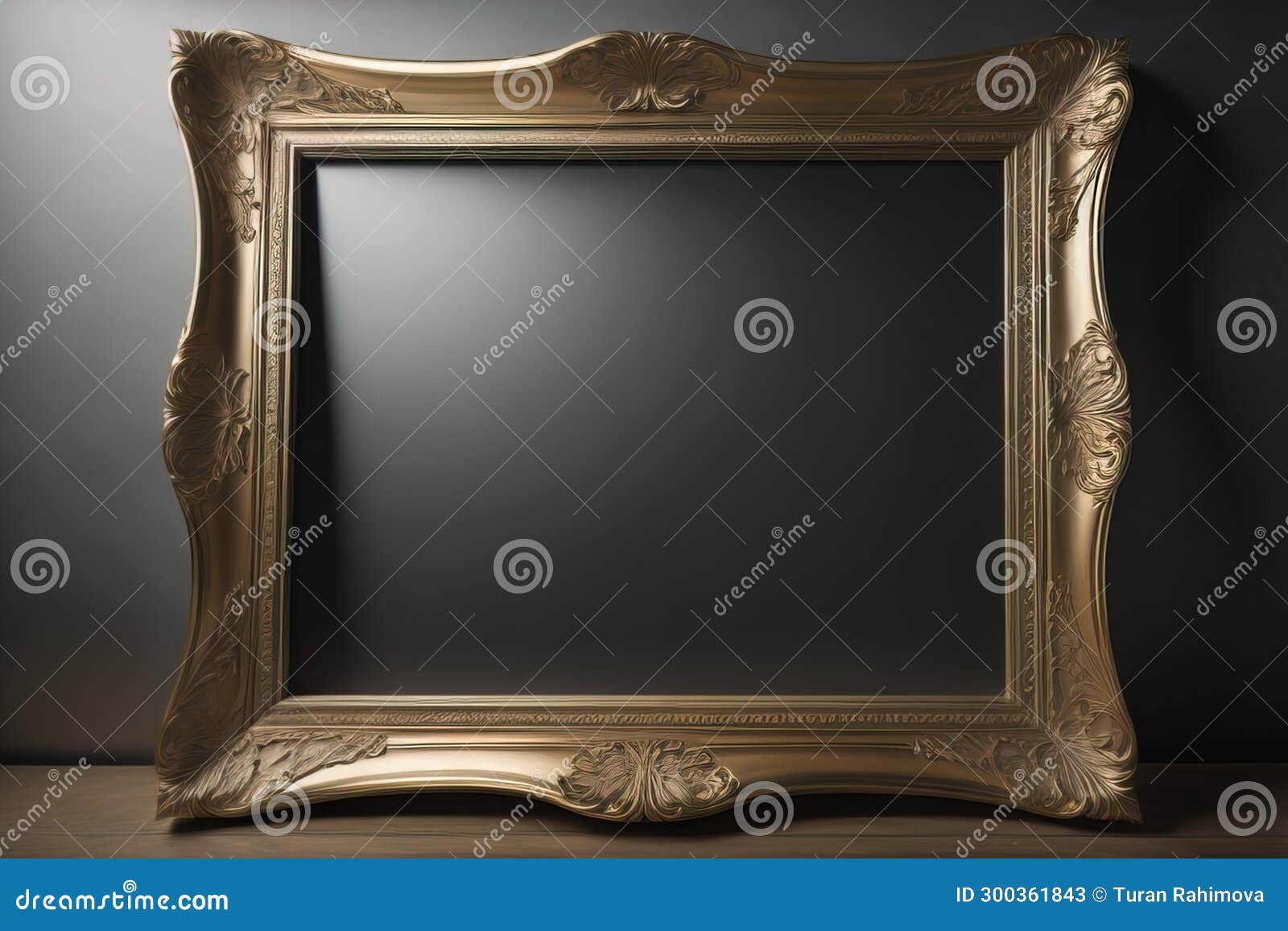 Glass Picture Frame on a Solid Color Background. Ai Generative Stock ...