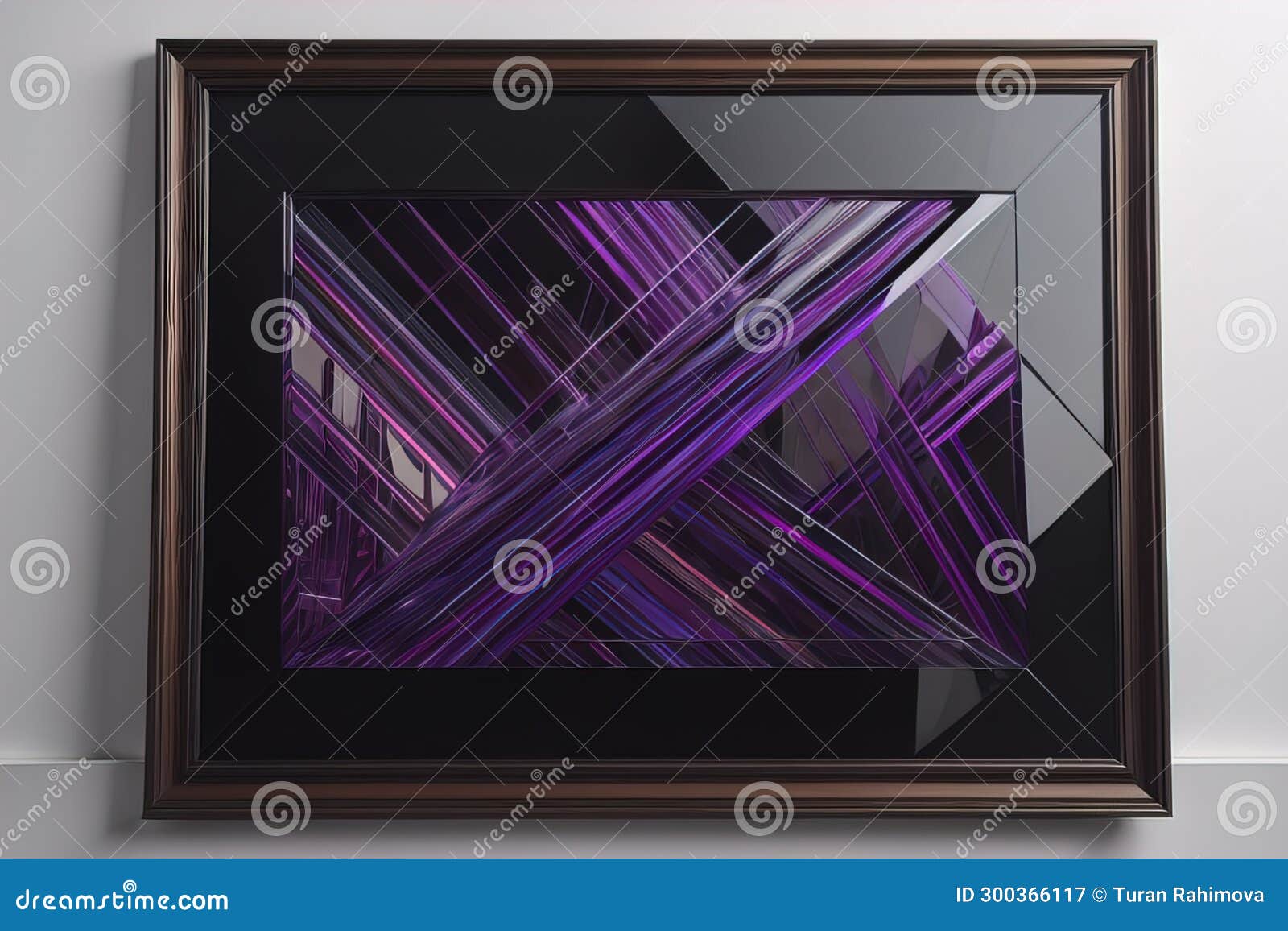Glass Picture Frame on a Solid Color Background. Ai Generative Stock ...