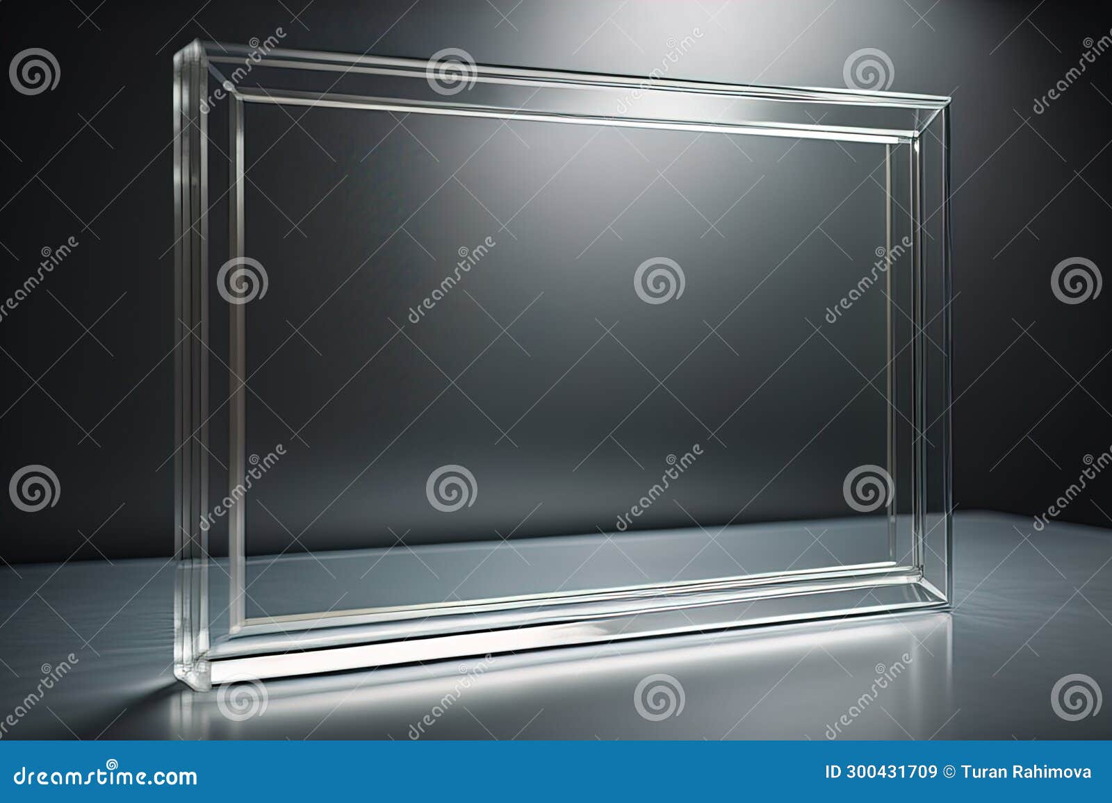 Glass Picture Frame on a Solid Color Background. Ai Generative Stock ...